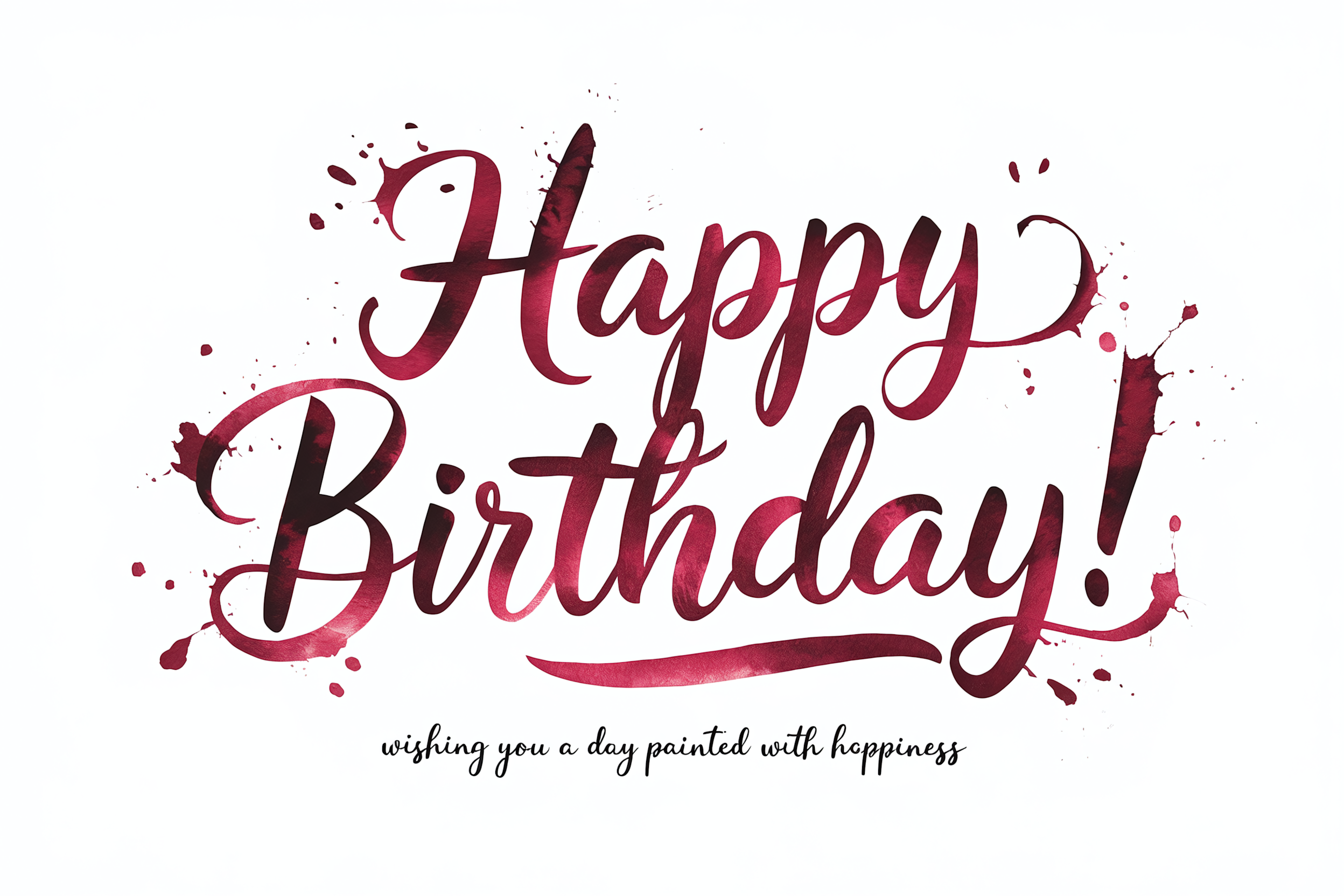 Free Watercolor Happy Birthday Greeting