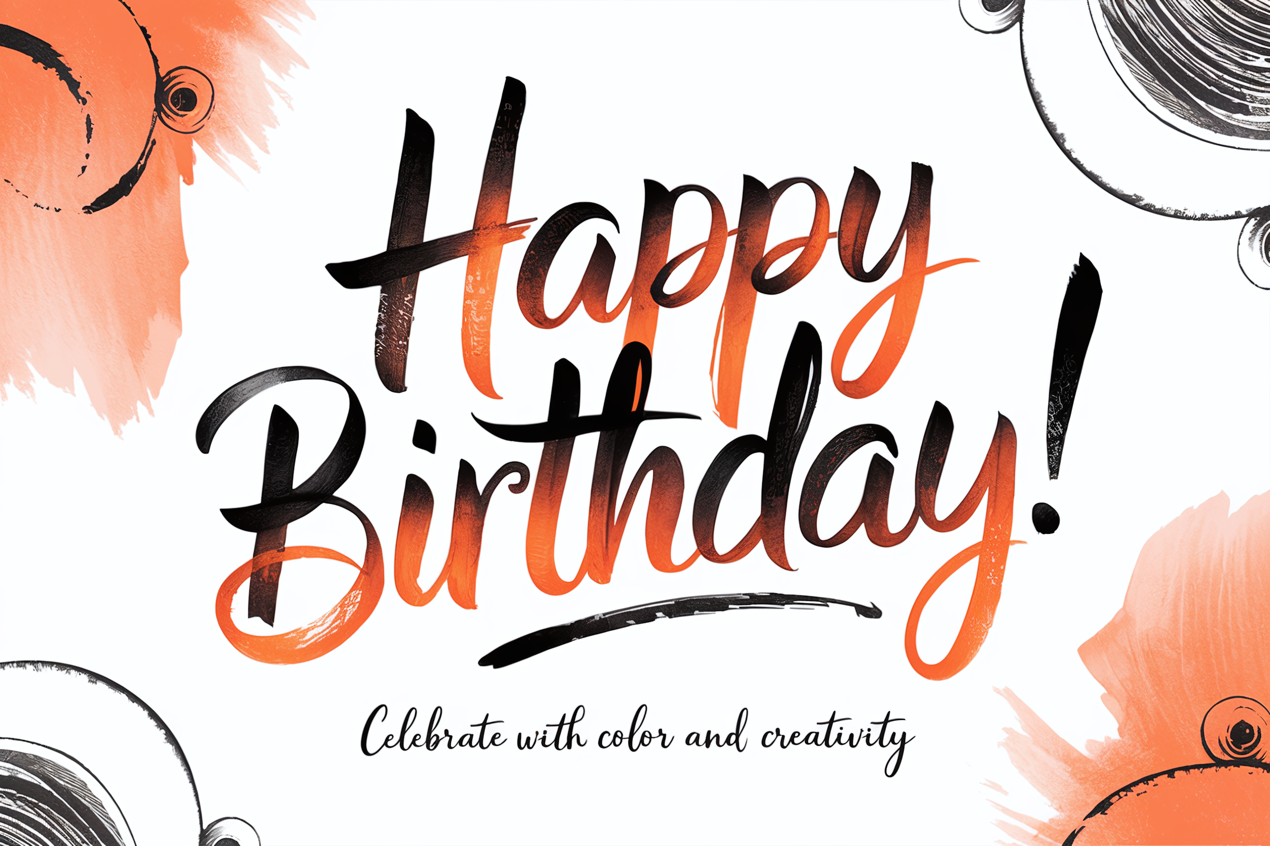 Free Download Hand-drawn Happy Birthday card design