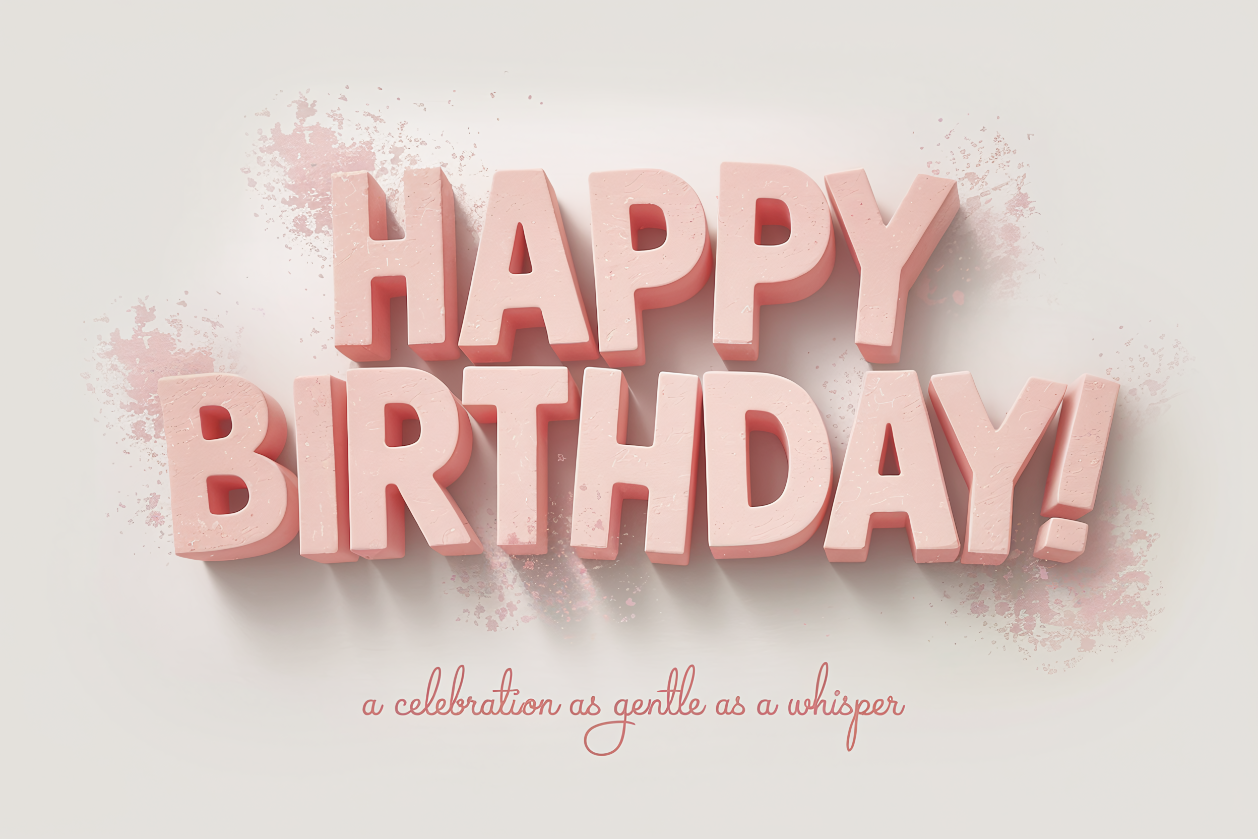 Free Download 3D Happy Birthday with Pastel Colors