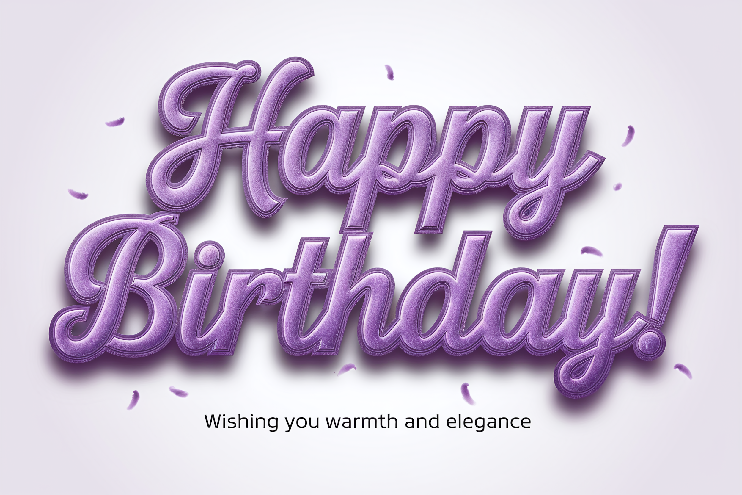Free Download Happy Birthday Text Effect – 3D Purple