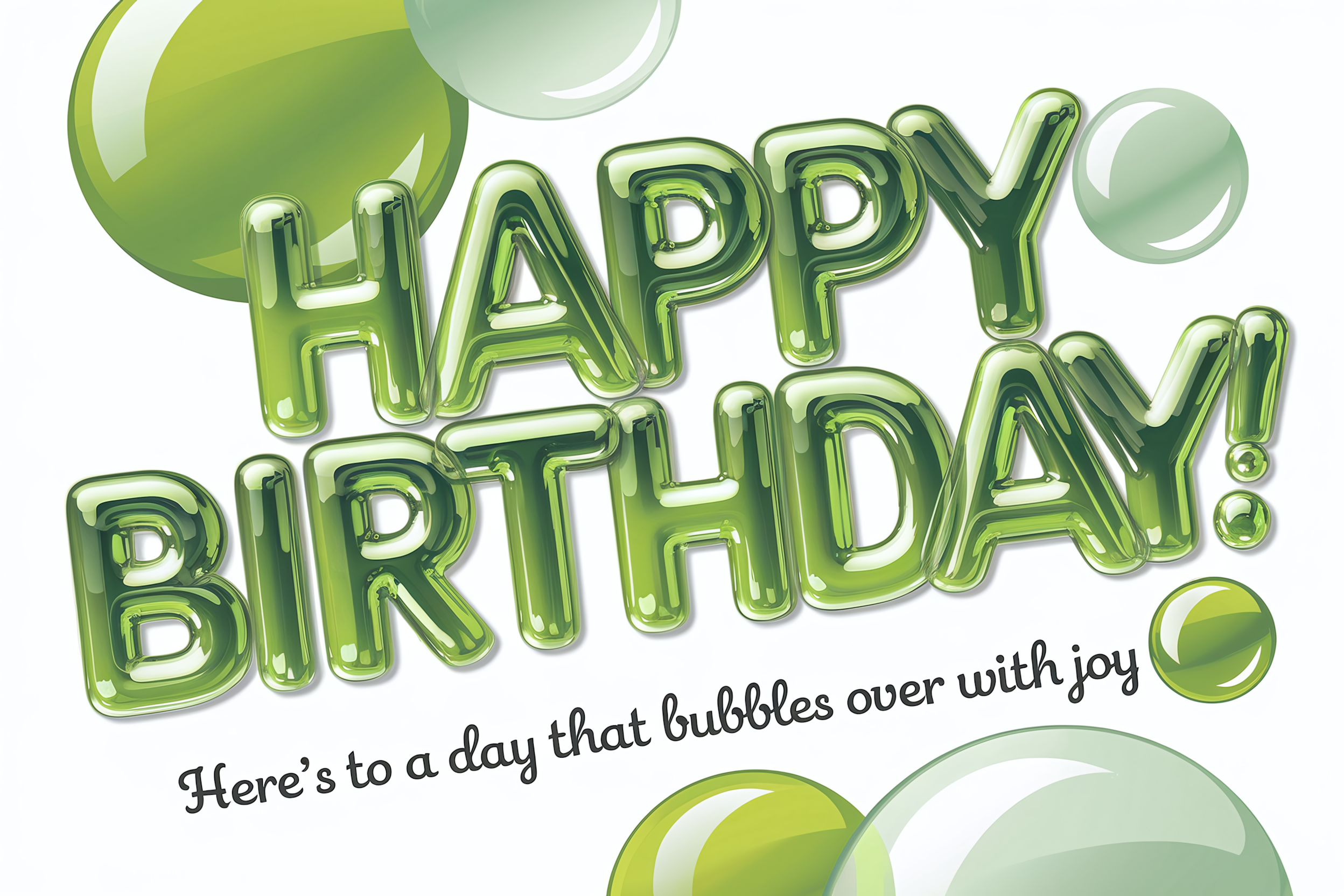 Free Download Happy Birthday Bubble Design