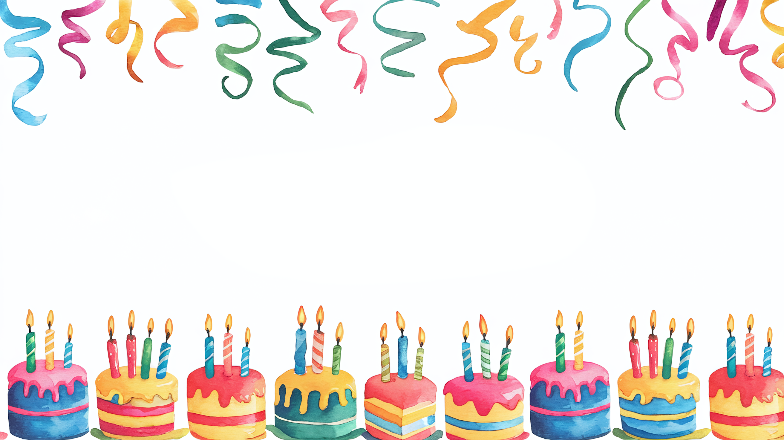 Free Download Watercolor Birthday Cake Background