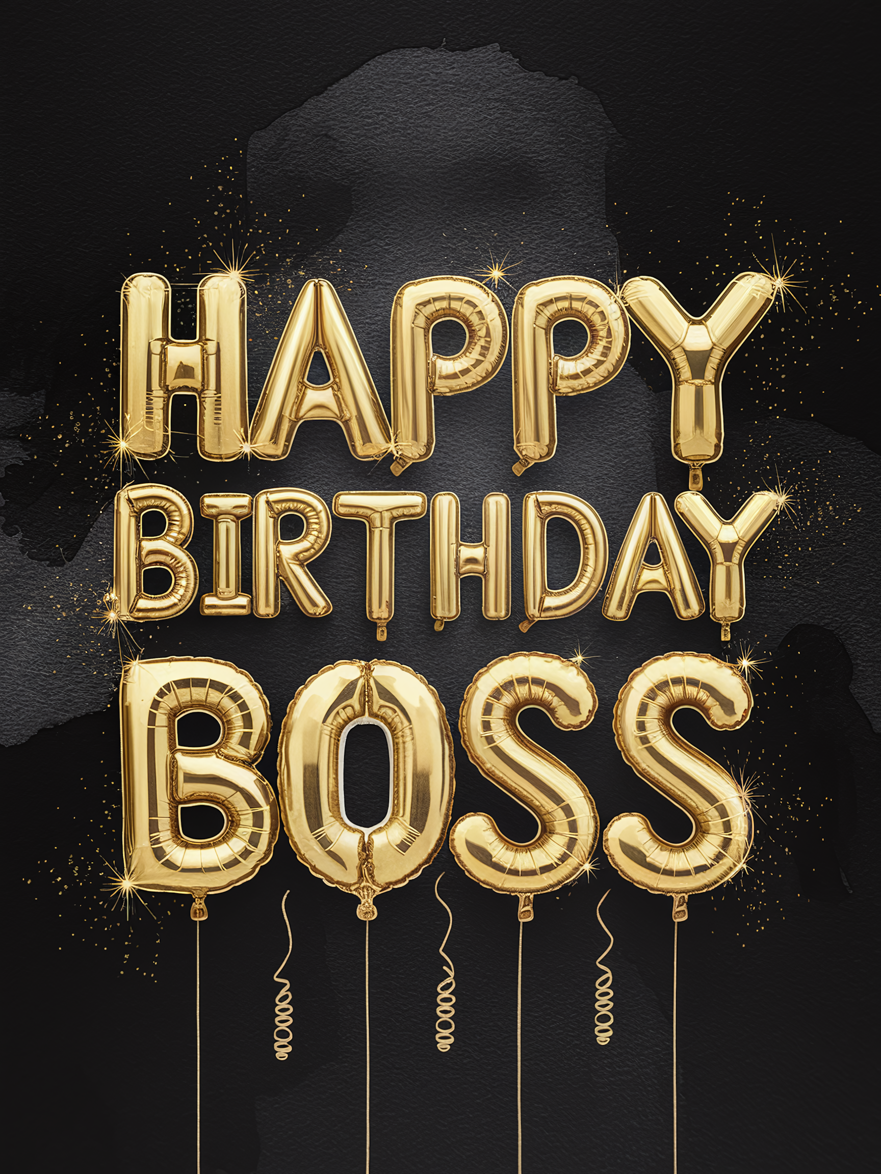 Free Download Happy Birthday Boss Golden Balloons