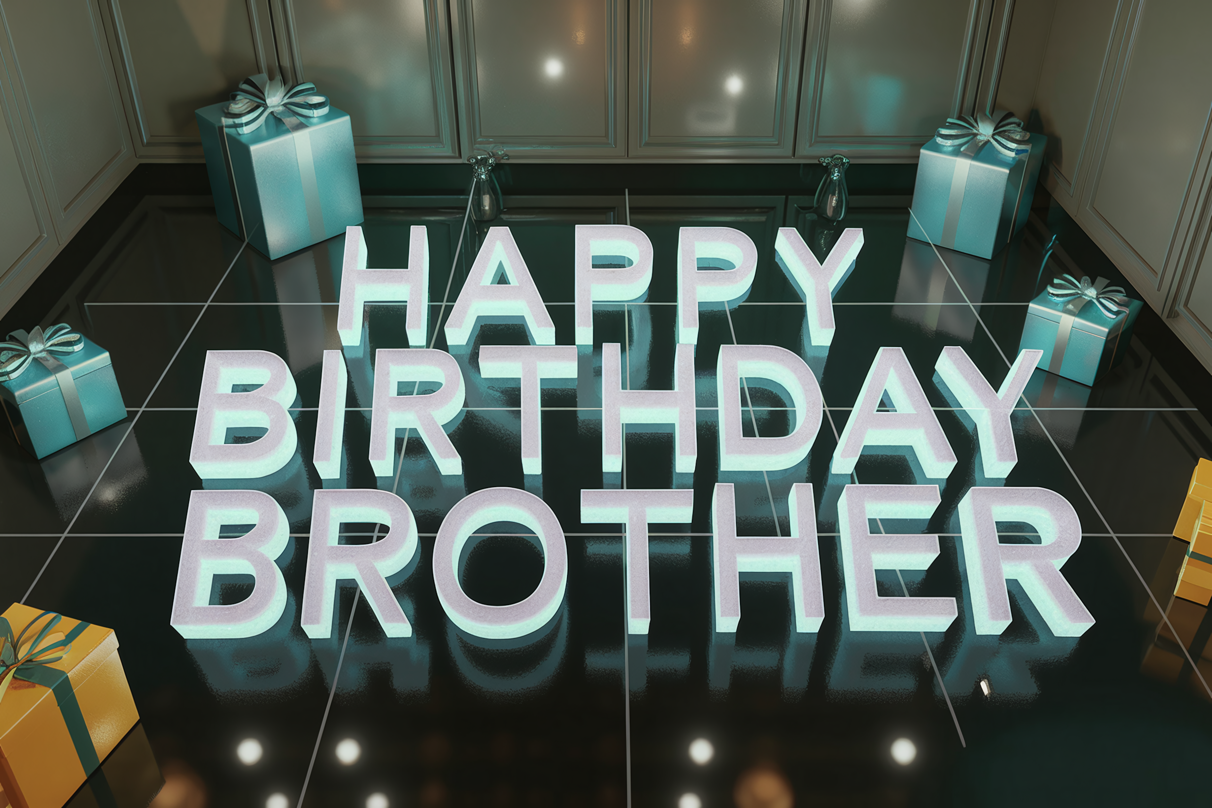Free Download Happy Birthday Brother 3D Render