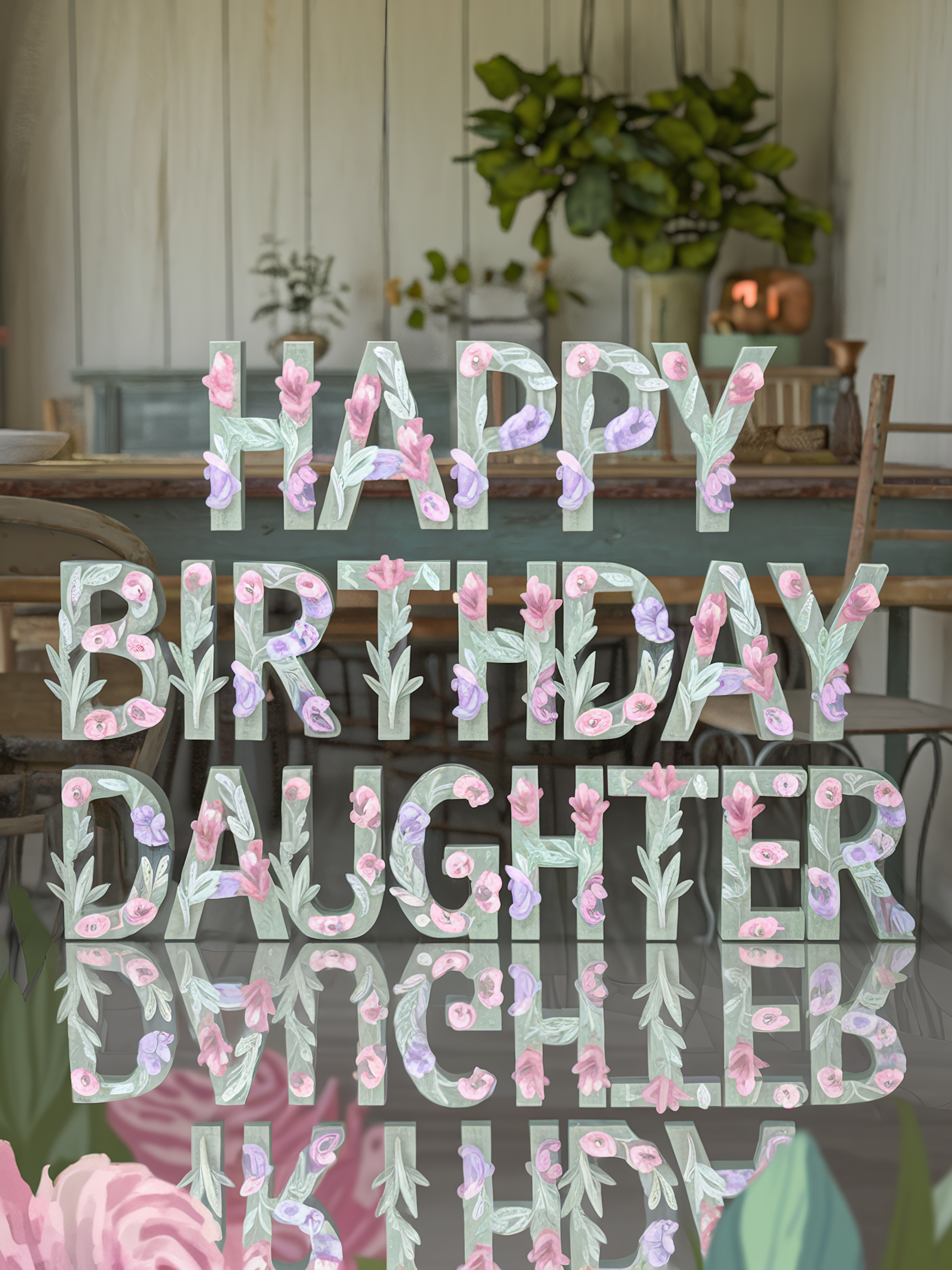 Free Download Happy Birthday Daughter Sign