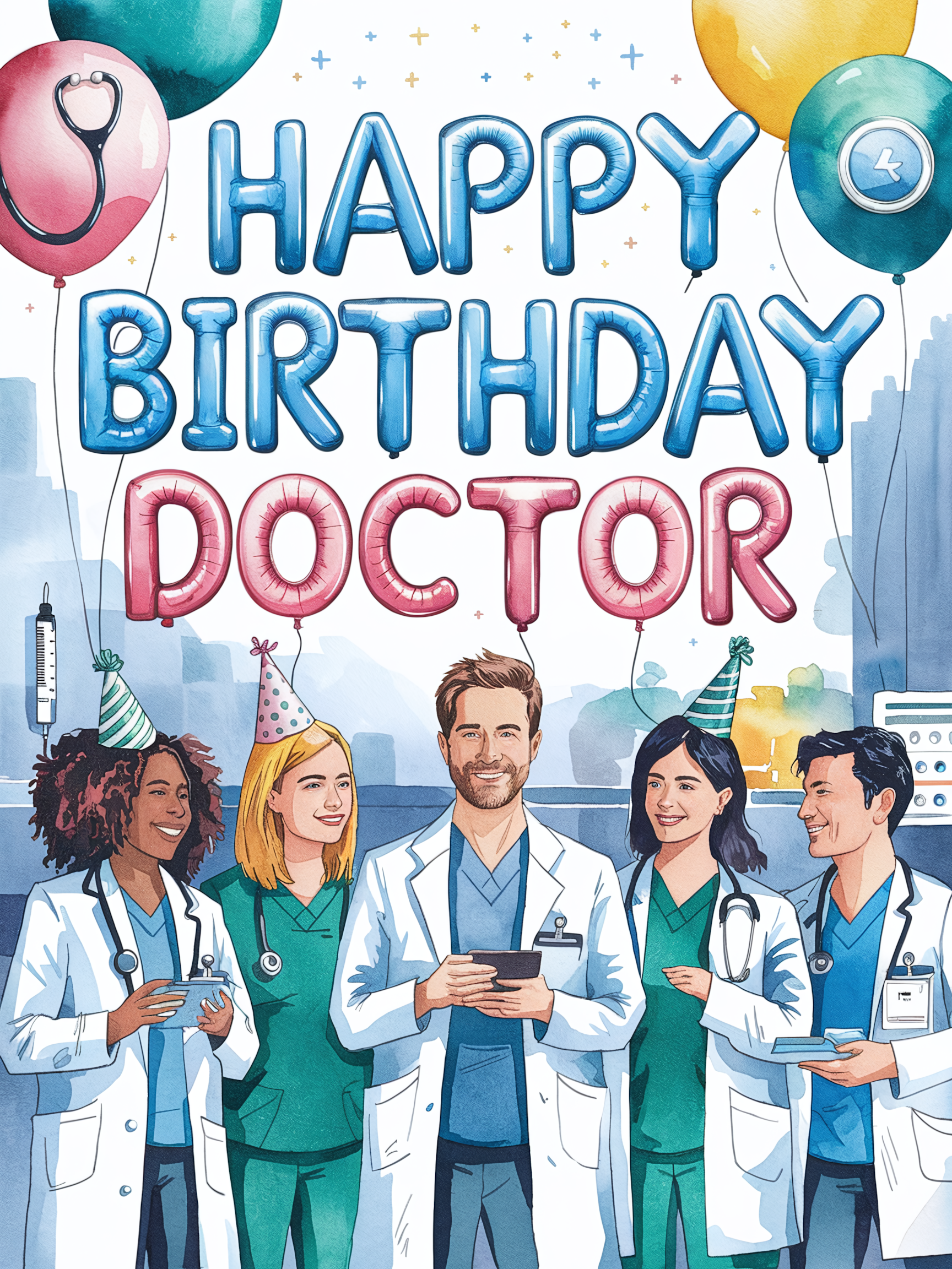 Free Download Happy Birthday Doctor Card