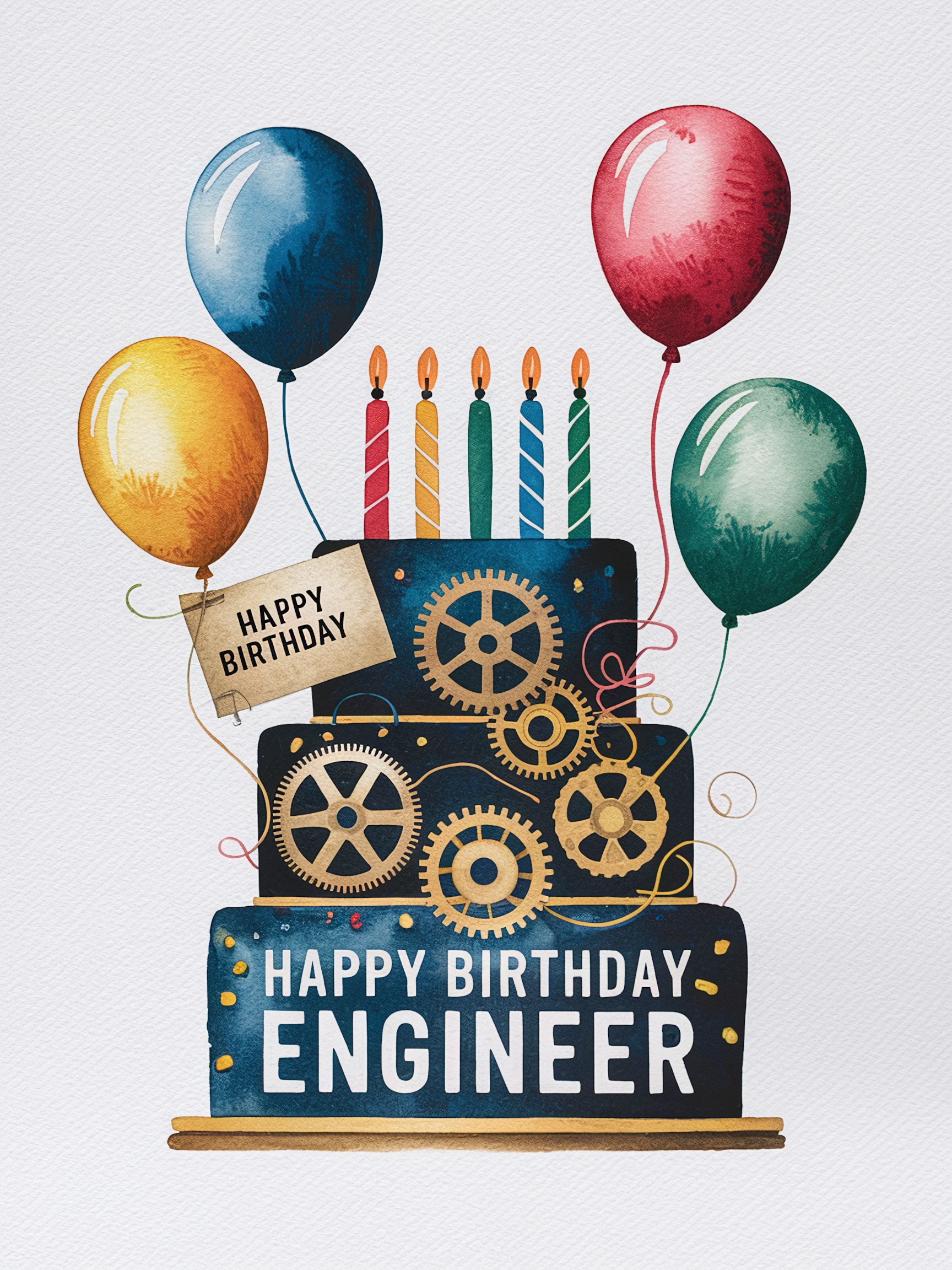 Free Download Happy Birthday Engineer Cake