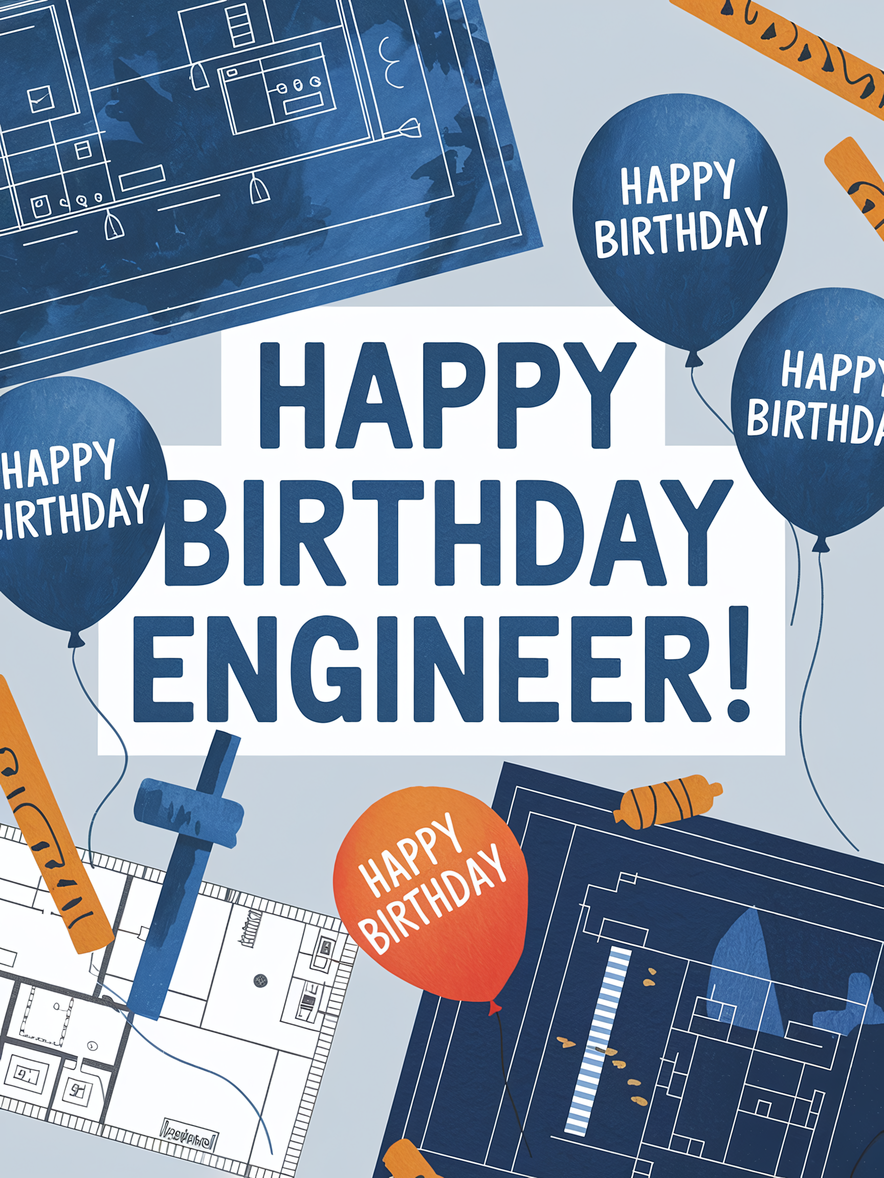 Free Download Happy Birthday Engineer Greeting Card