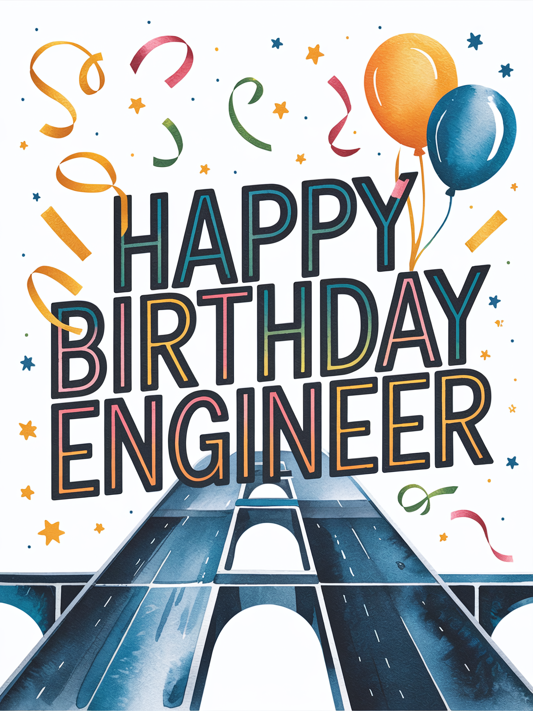 Free Download Happy Birthday Engineer Greeting Card