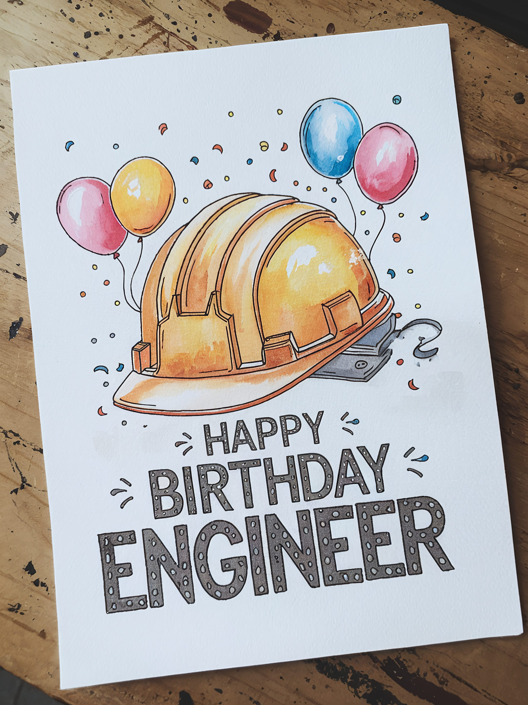 Free Download Happy Birthday Engineer Cake with Gears