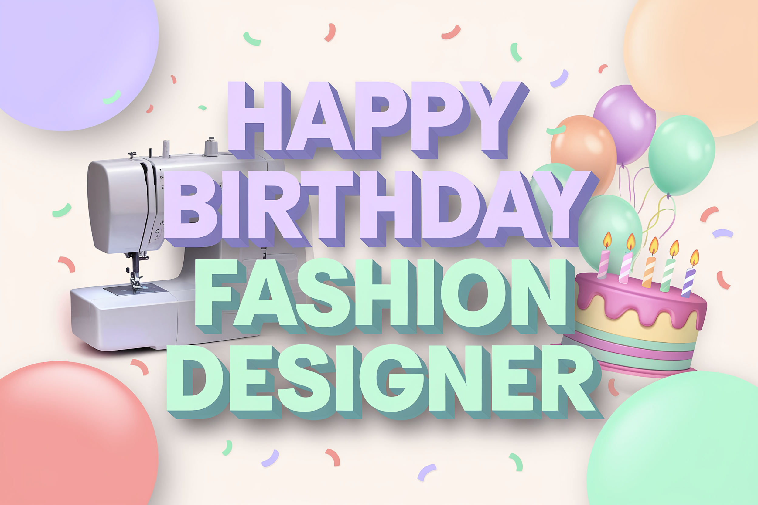 Free Download Happy Birthday Fashion Designer