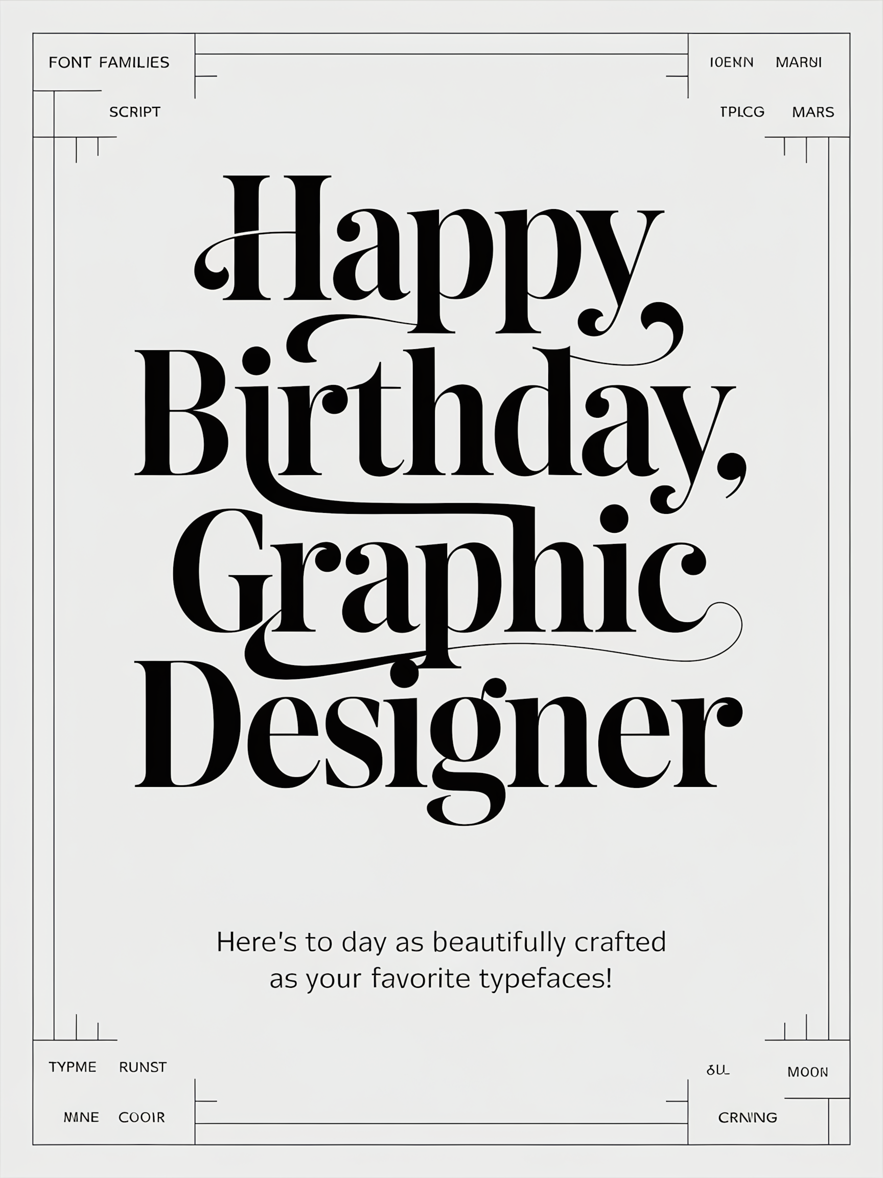 Free Download Happy Birthday Graphic Designer Minimalist Card
