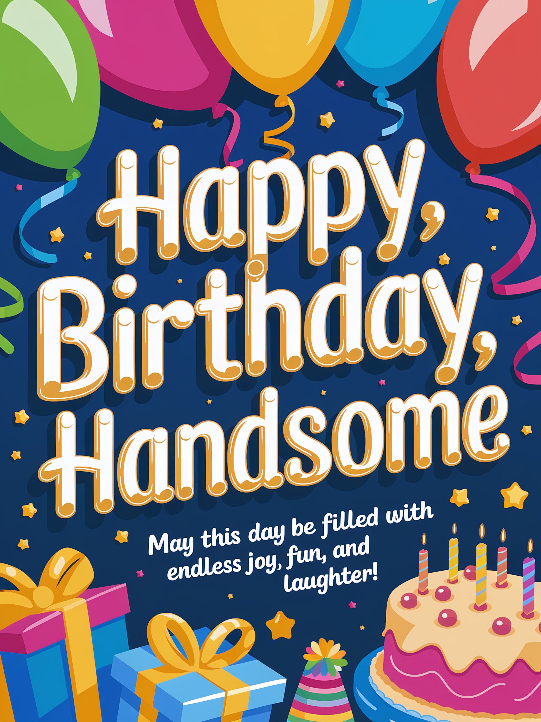 Free Download Happy Birthday Handsome Card