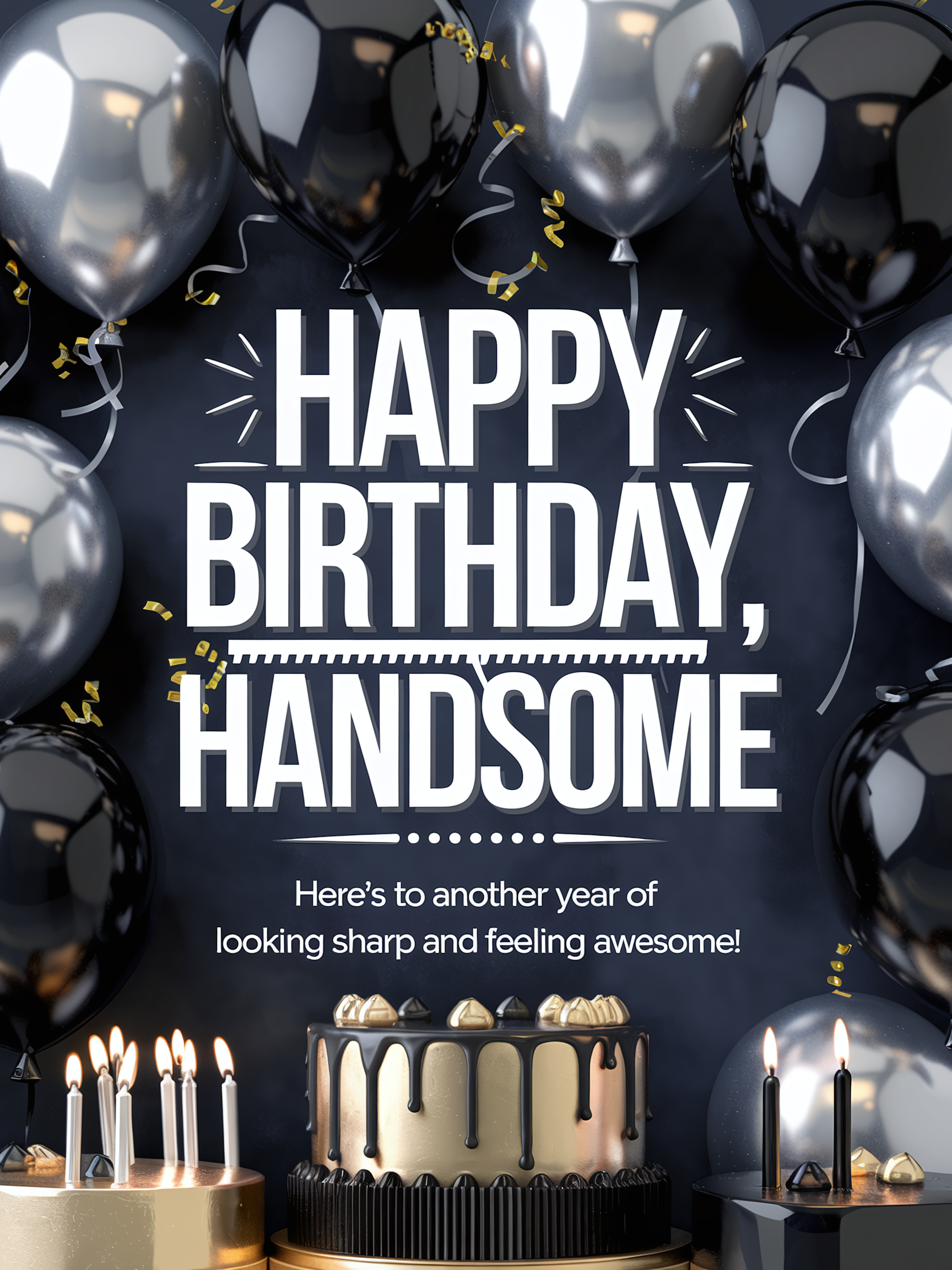 Free Download Happy Birthday Handsome Card
