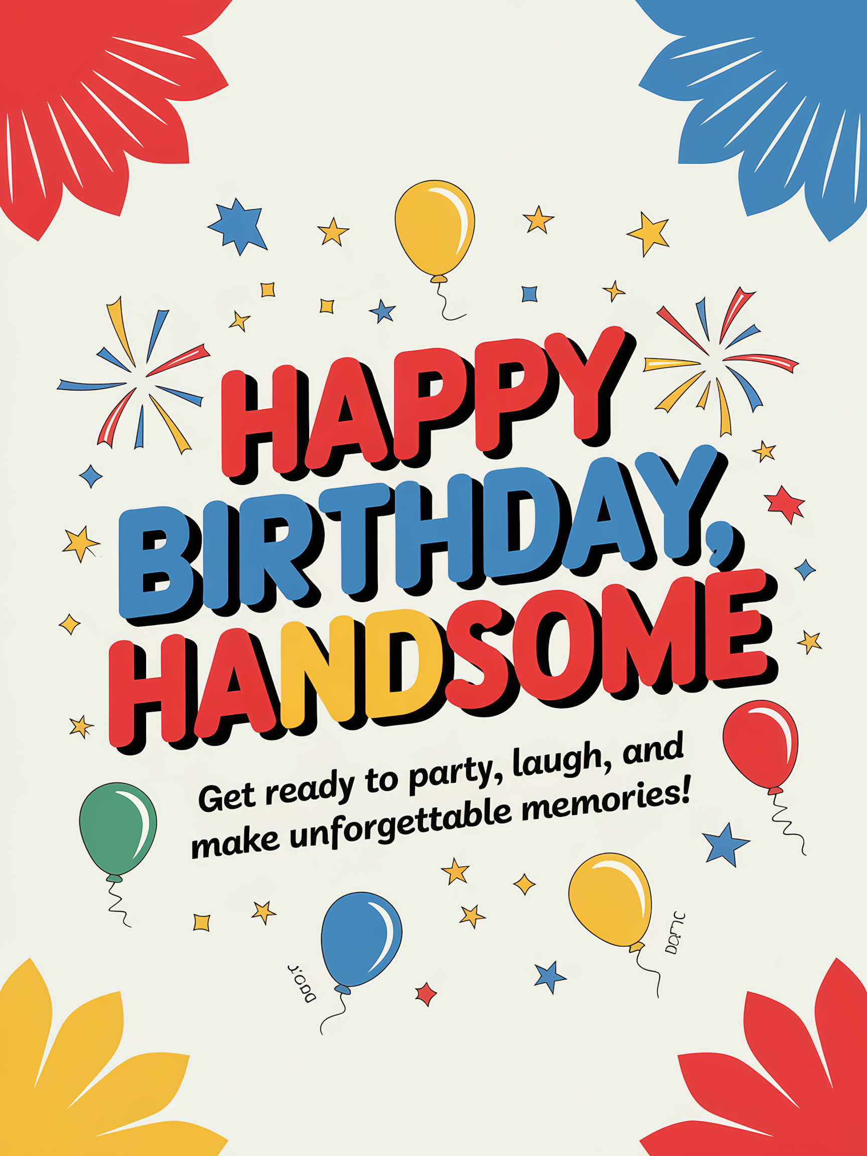 Free Download Happy Birthday Handsome Card