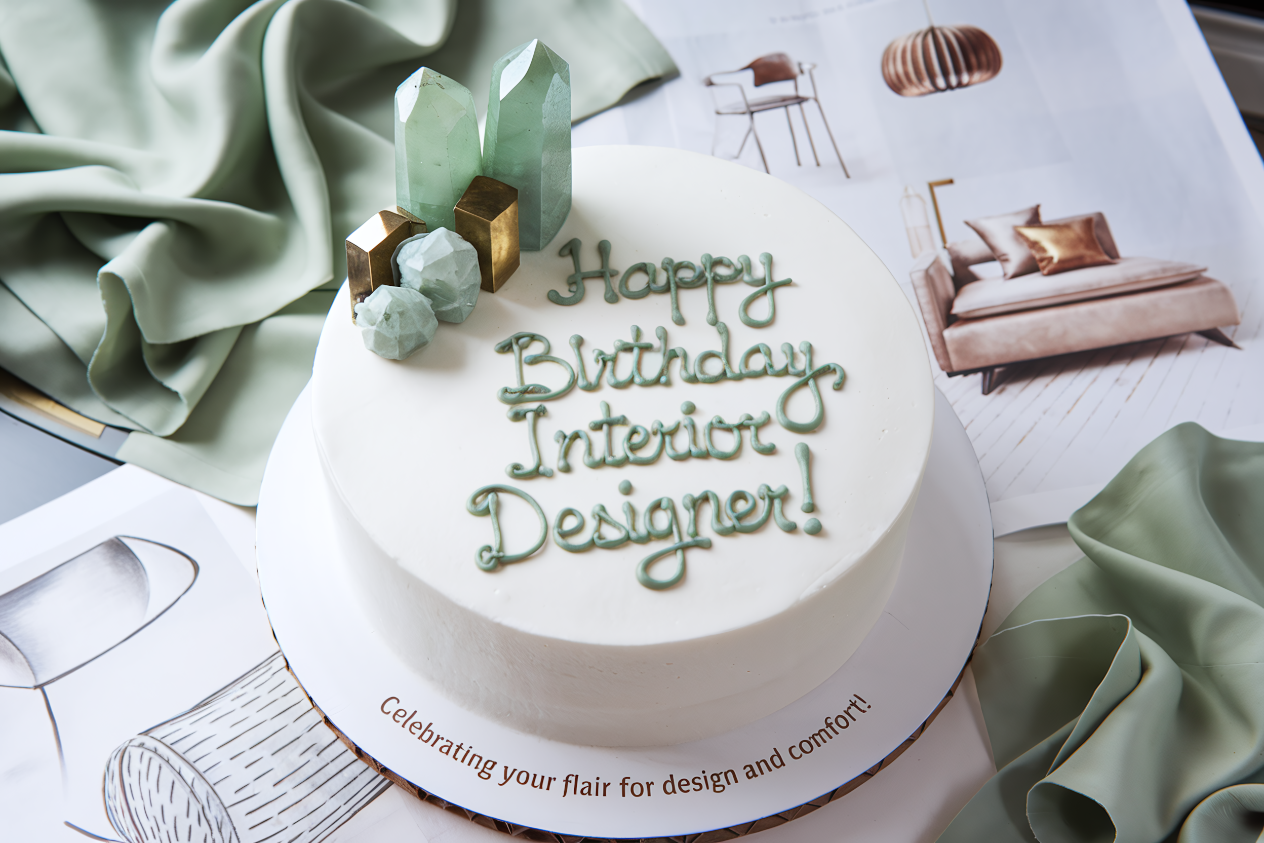 Free Happy Birthday Interior Designer Cake