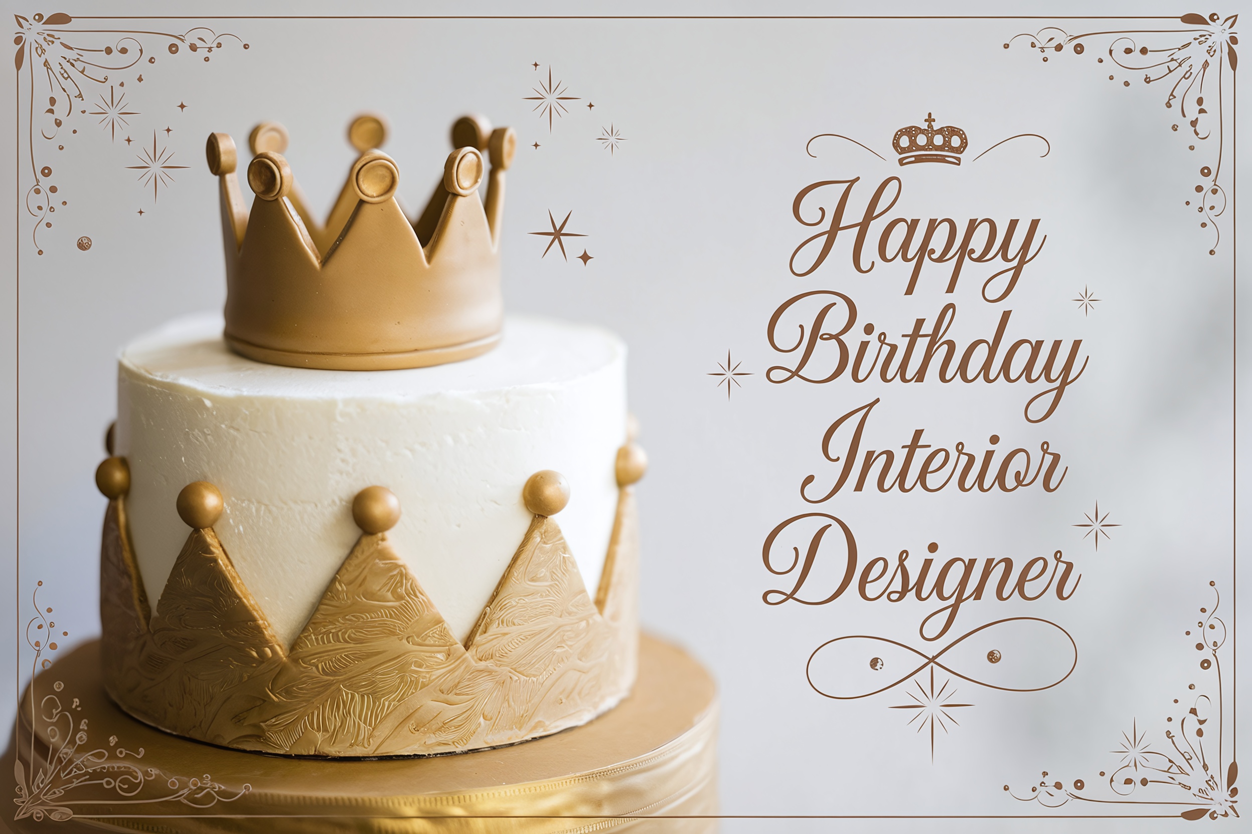 Free Download Luxury Green and Gold Birthday Cake