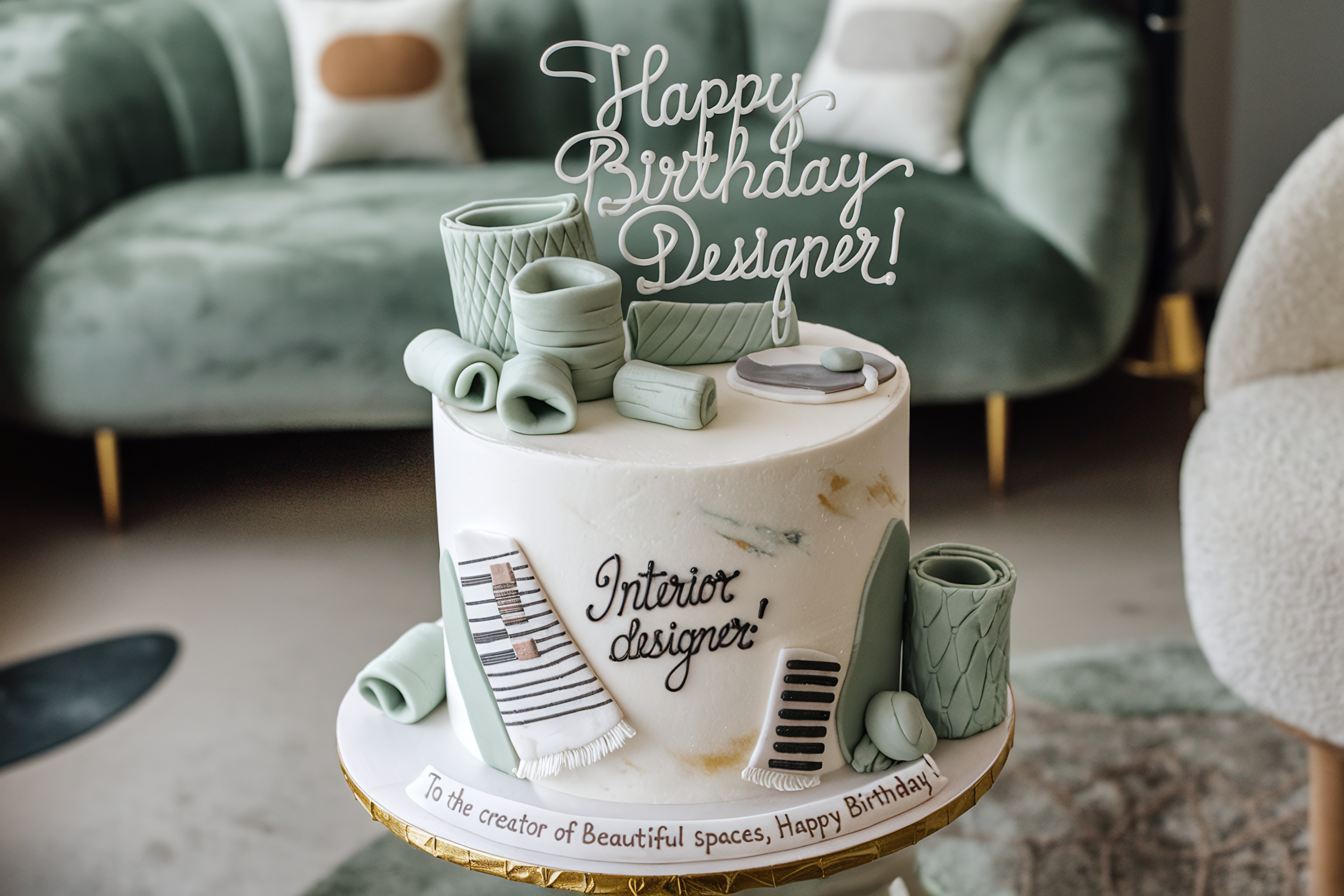 Free Download Happy Birthday Interior Designer Cake