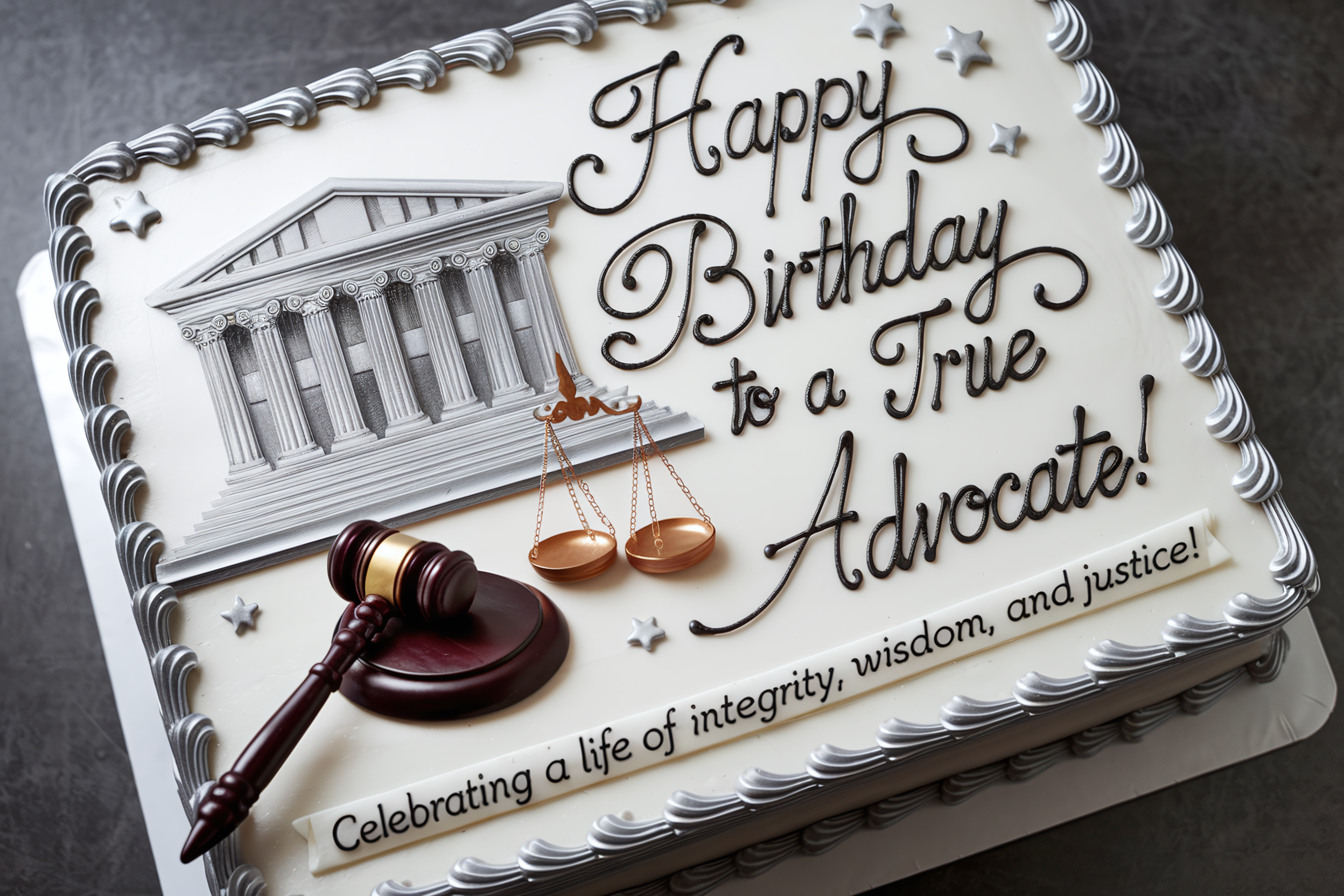 Free Download Happy Birthday to a True Advocate Lawyer Themed Cake