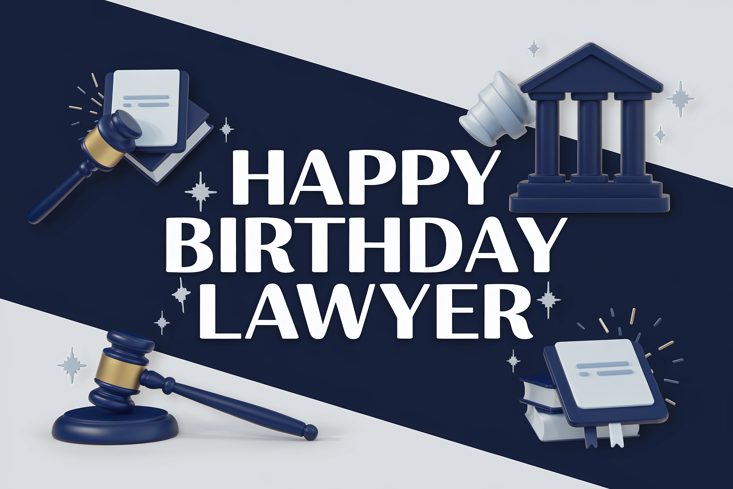 Free Download Happy Birthday Lawyer 3D Illustration