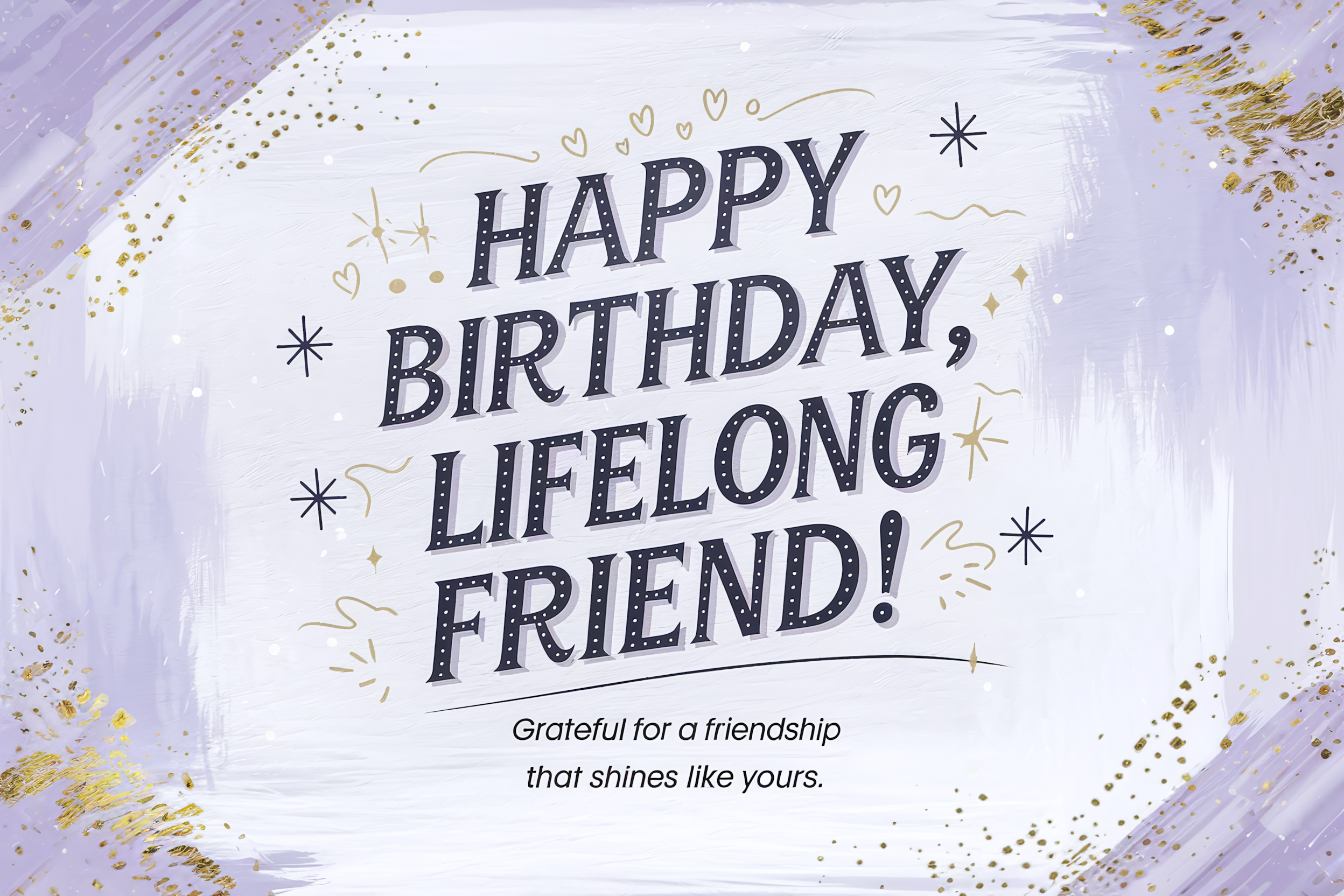 Free Download Happy Birthday Lifelong Friend Card
