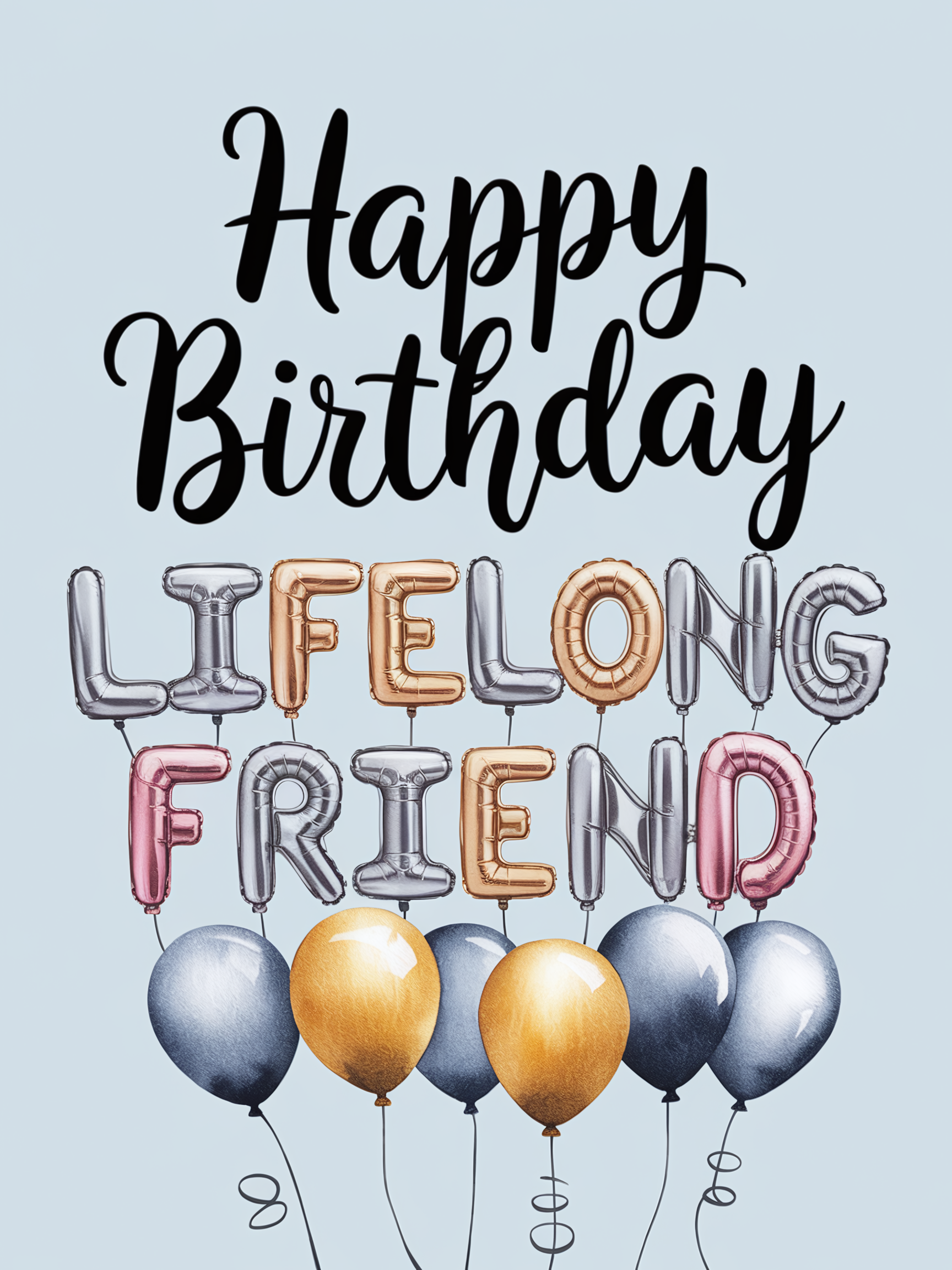 Free Download Happy Birthday Lifelong Friend Balloons