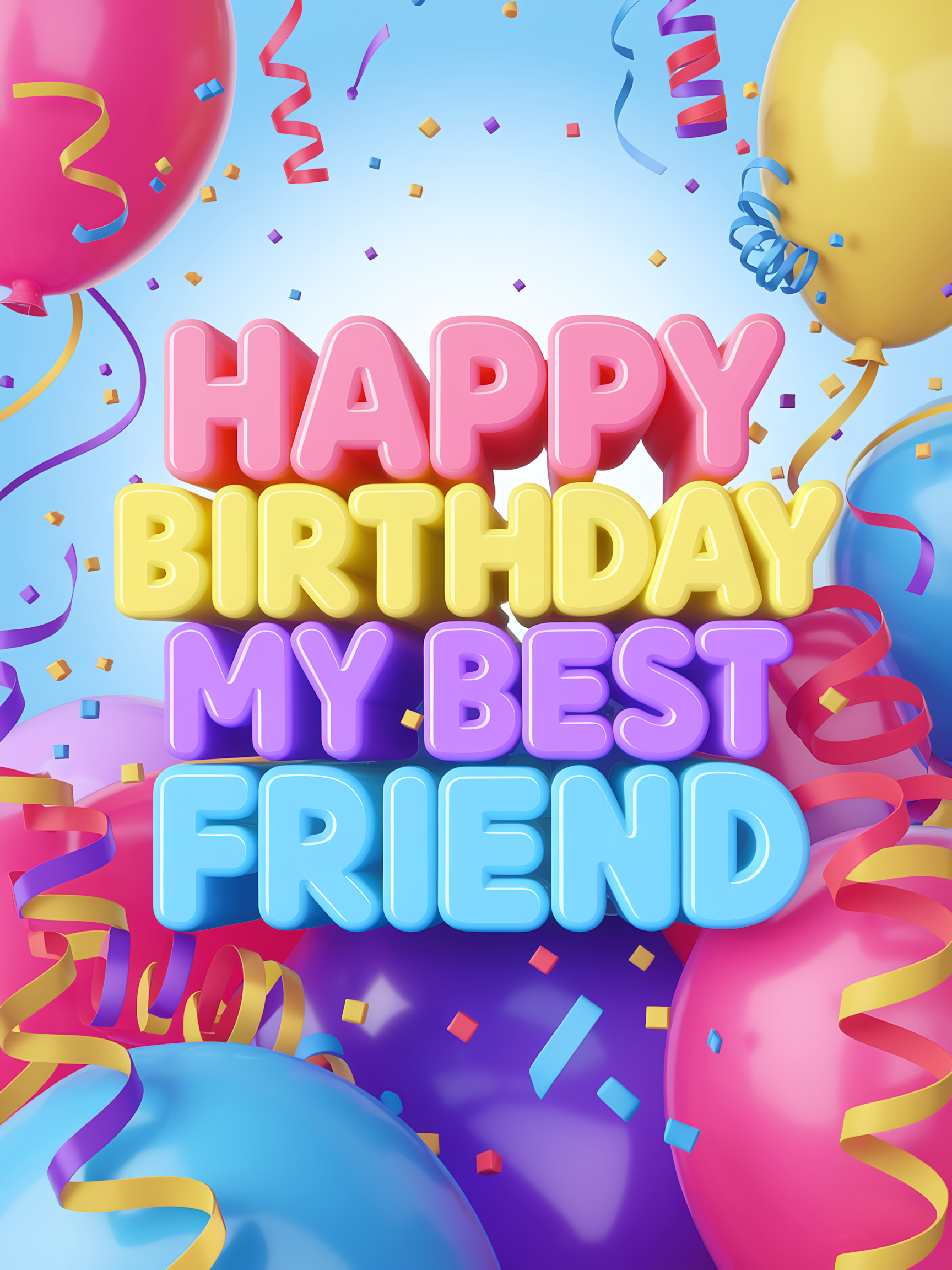 Free Download Happy Birthday Best Friend Card