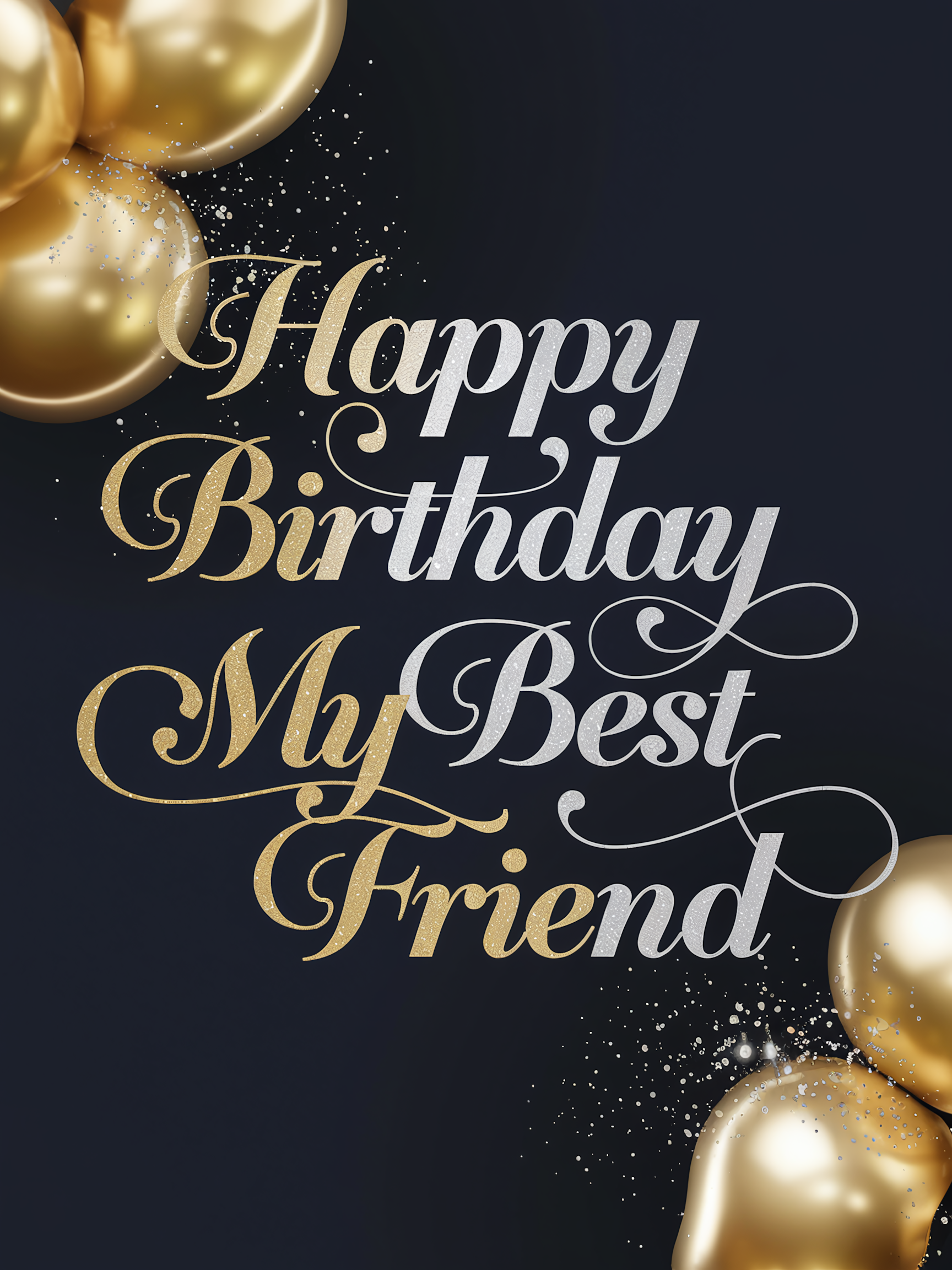 Free Download Happy Birthday Best Friend Greeting Card