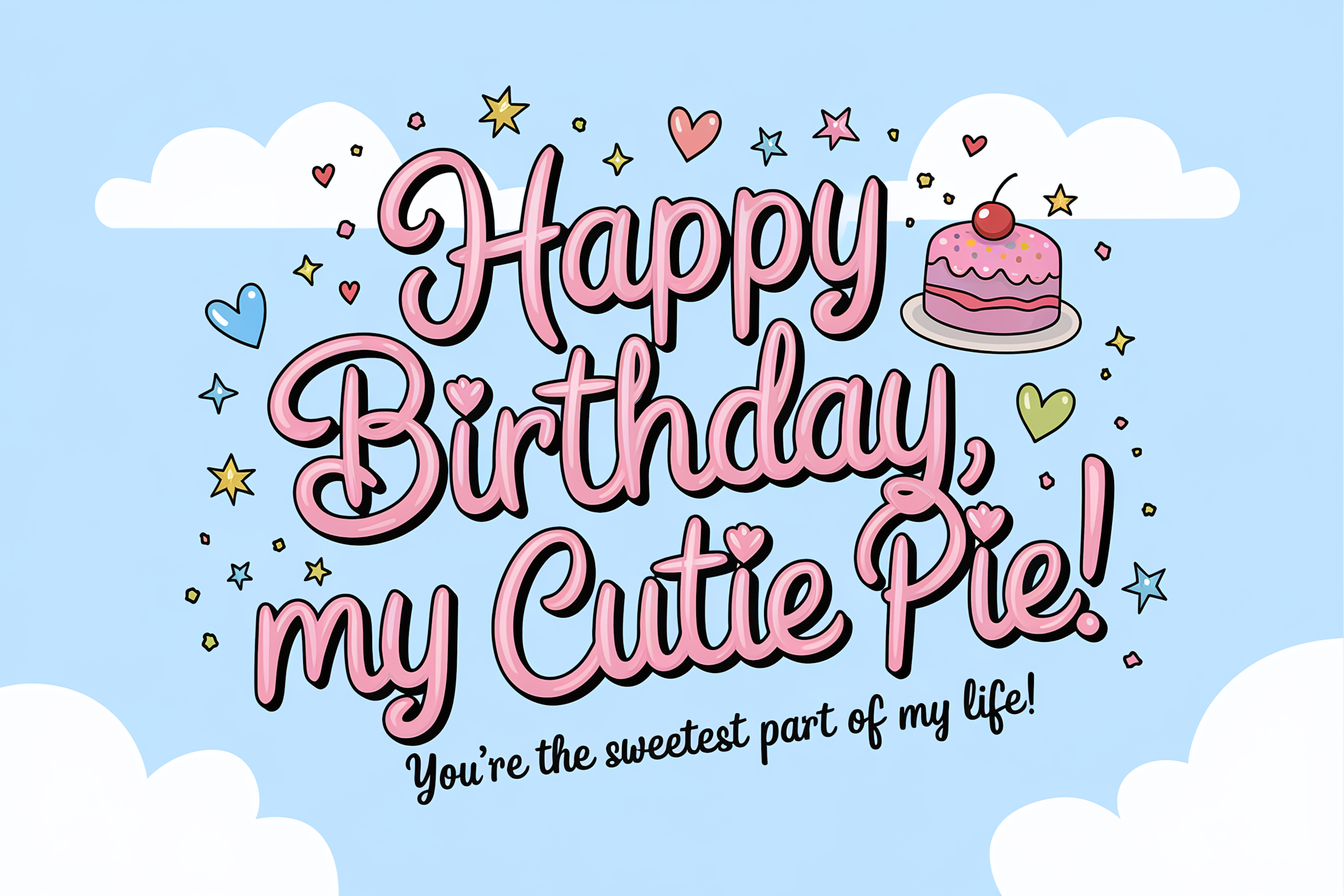 26 Adorable “happy Birthday My Cutie Pie” Designs For Free ...