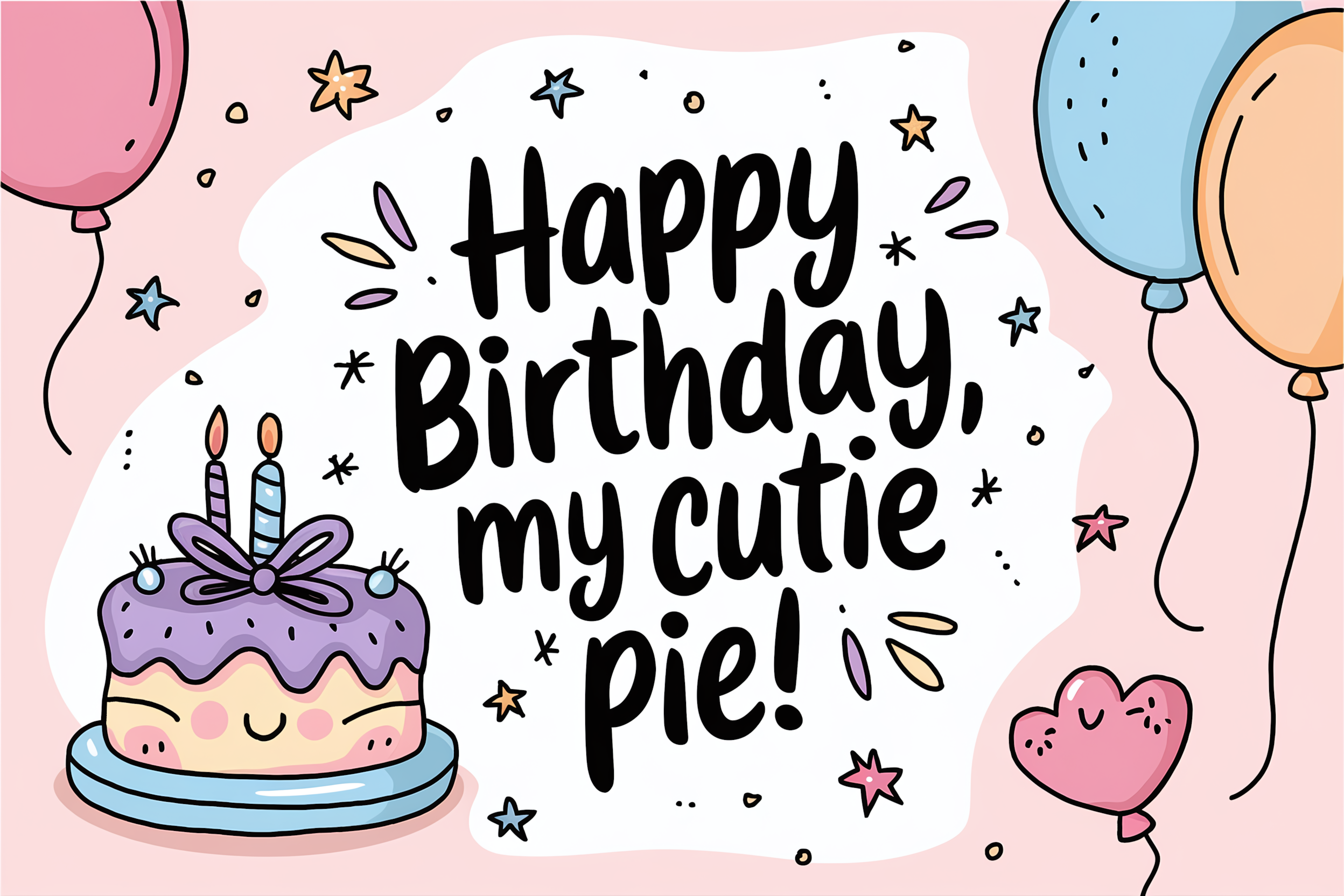 26 Adorable “happy Birthday My Cutie Pie” Designs For Free ...