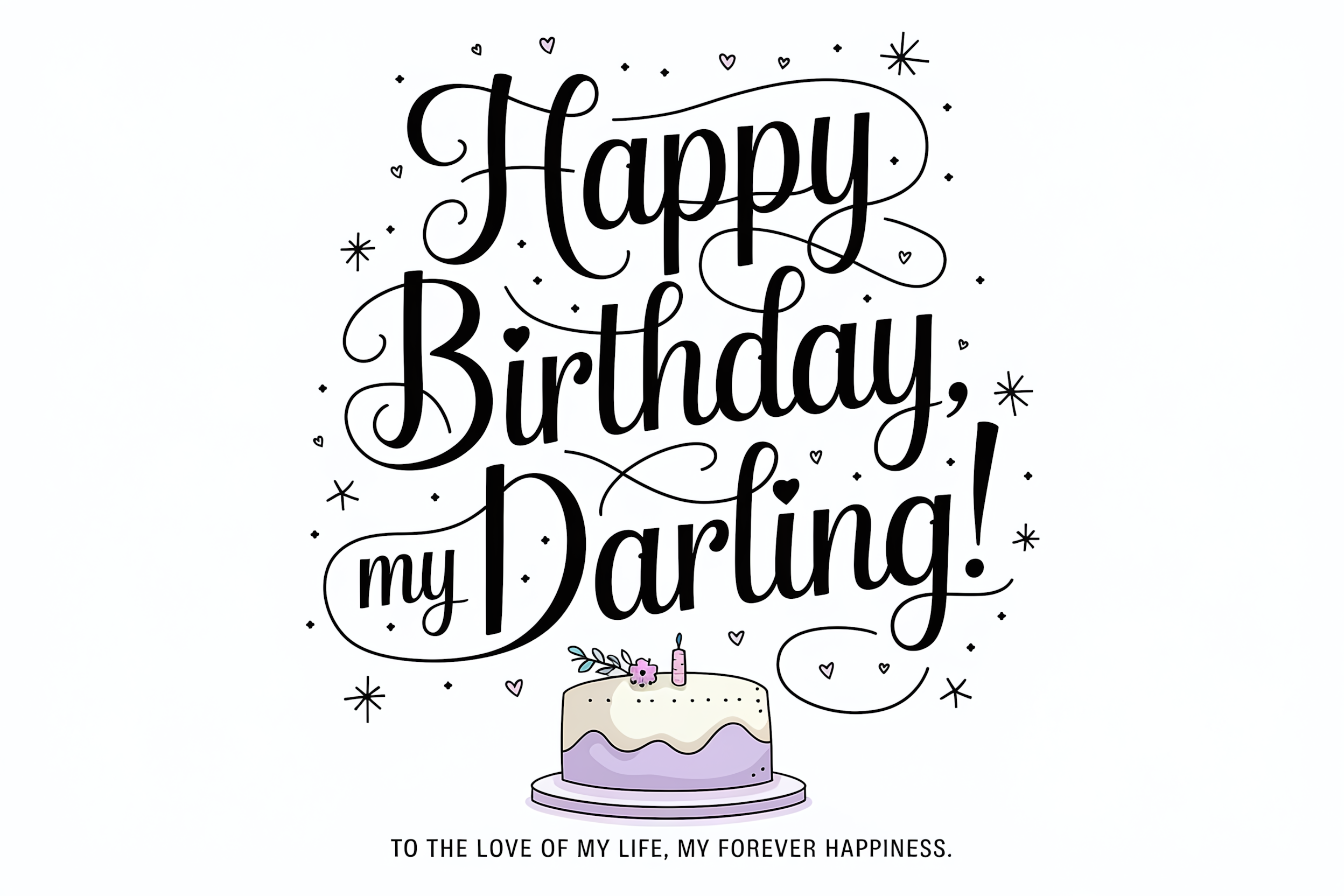 Free Download Happy Birthday Darling Card