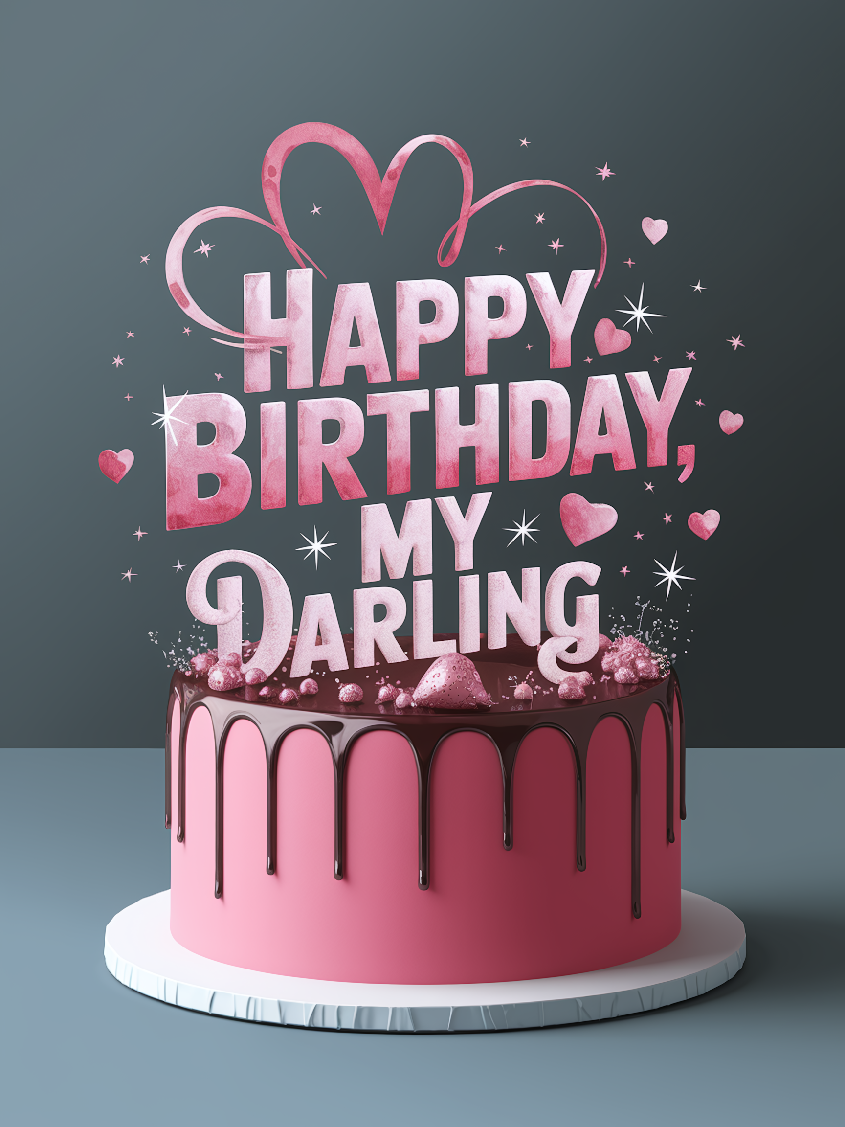 Free Download Happy Birthday Darling Cake