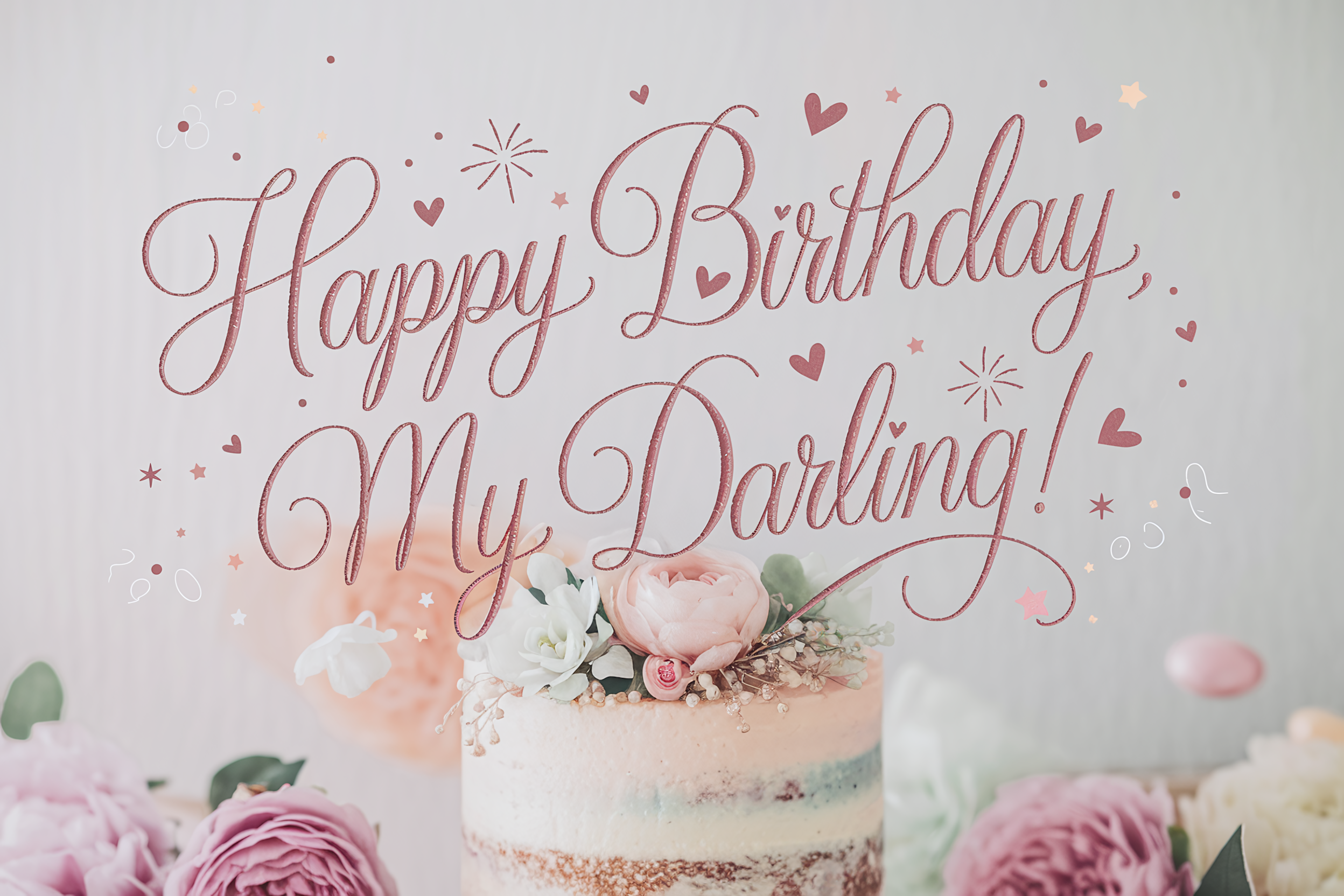 Free Download Happy Birthday My Darling Cake