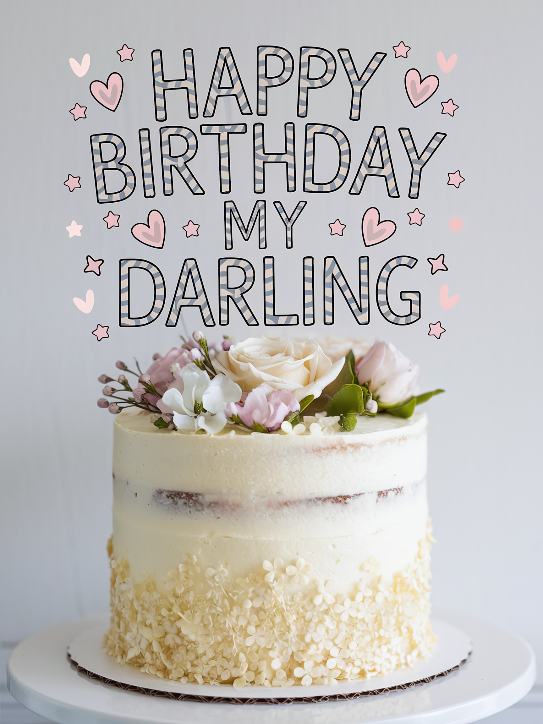 Free Download Happy Birthday Darling Birthday Cake