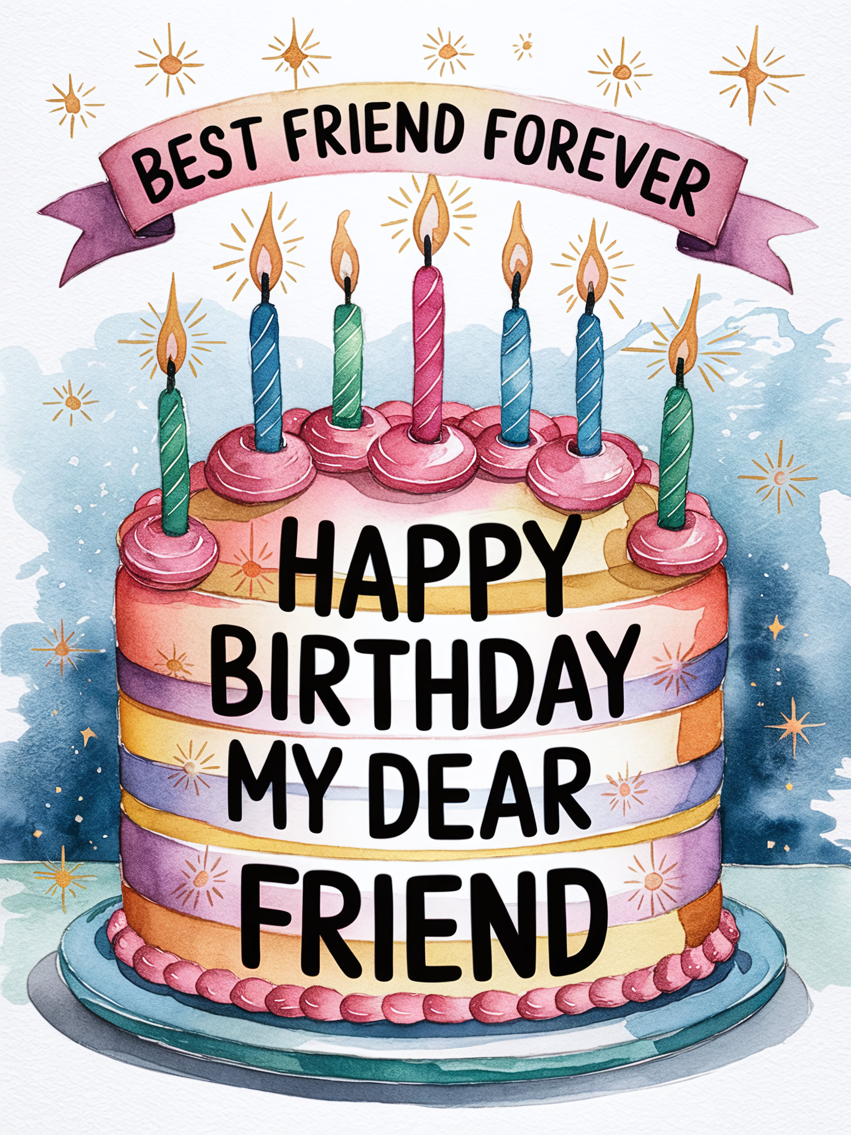 Best Friend Birthday Clipart