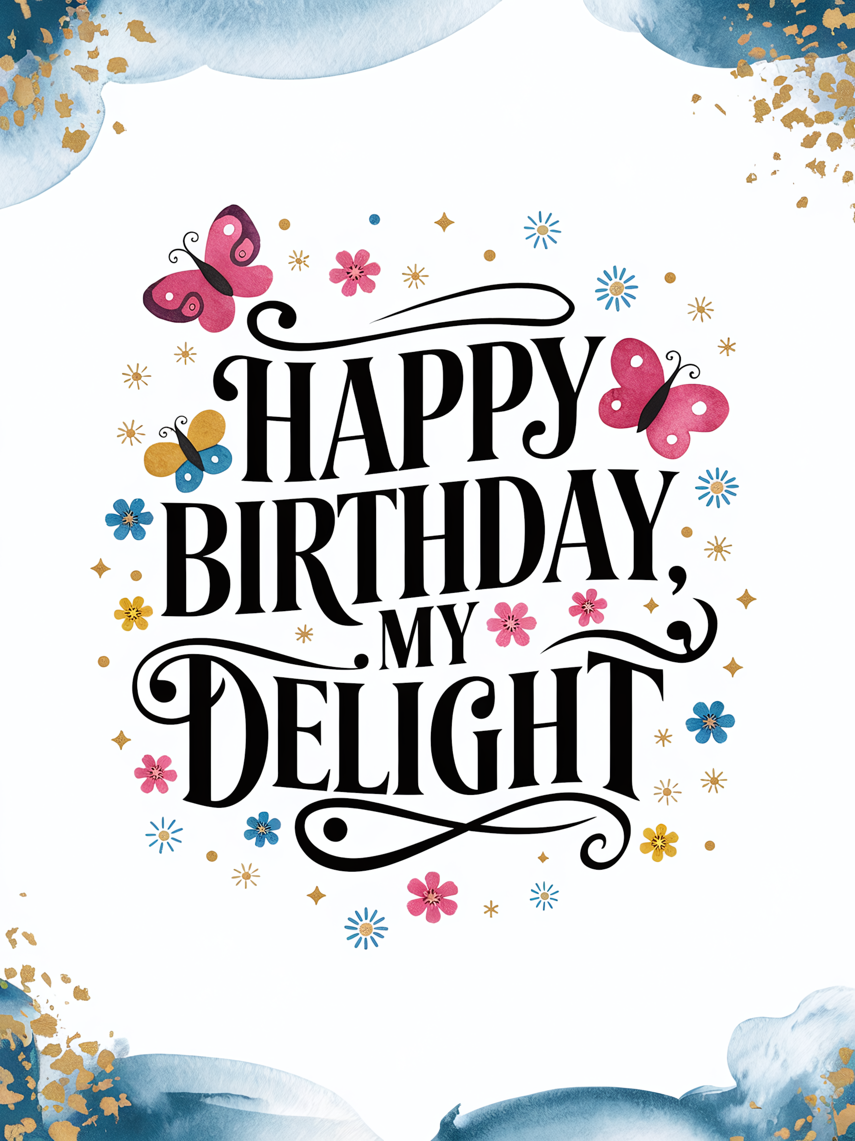 Free Download Watercolor Happy Birthday Card