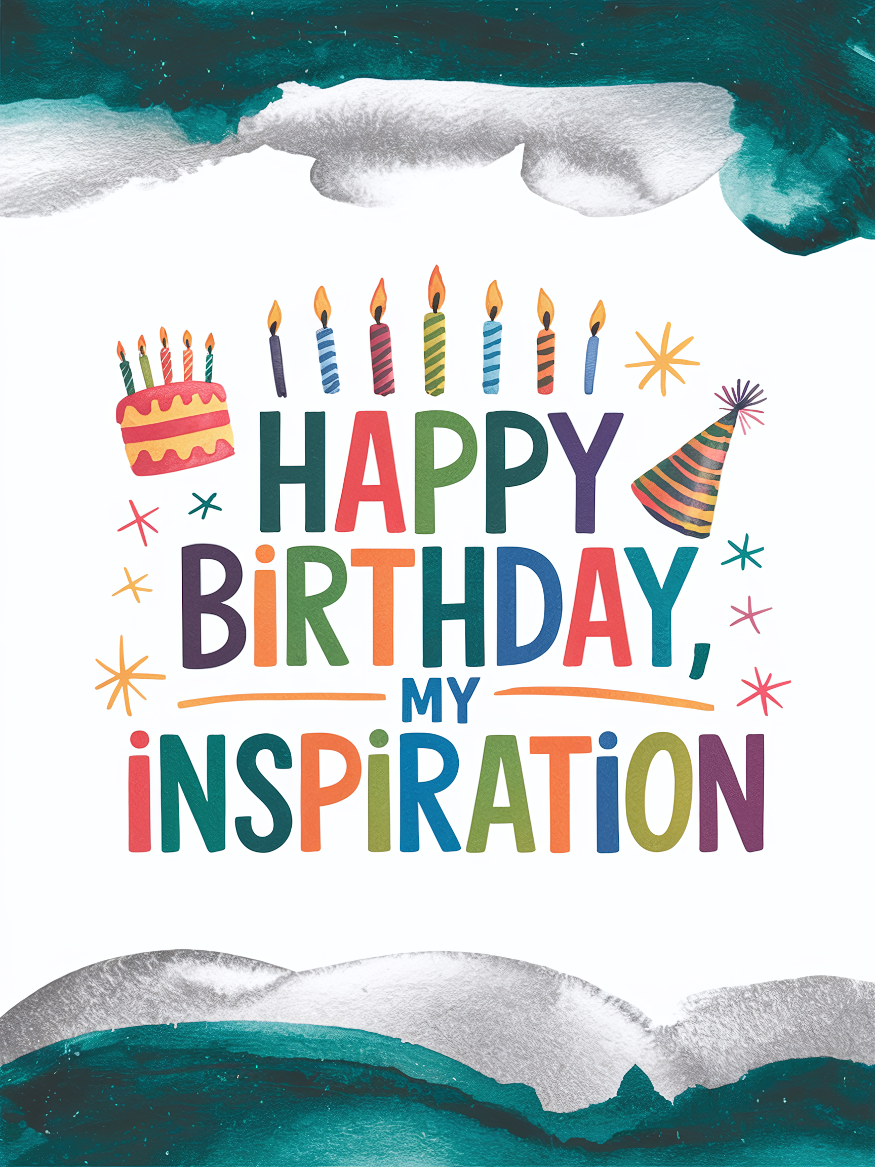 Free Download Happy Birthday My Inspiration Watercolor Card