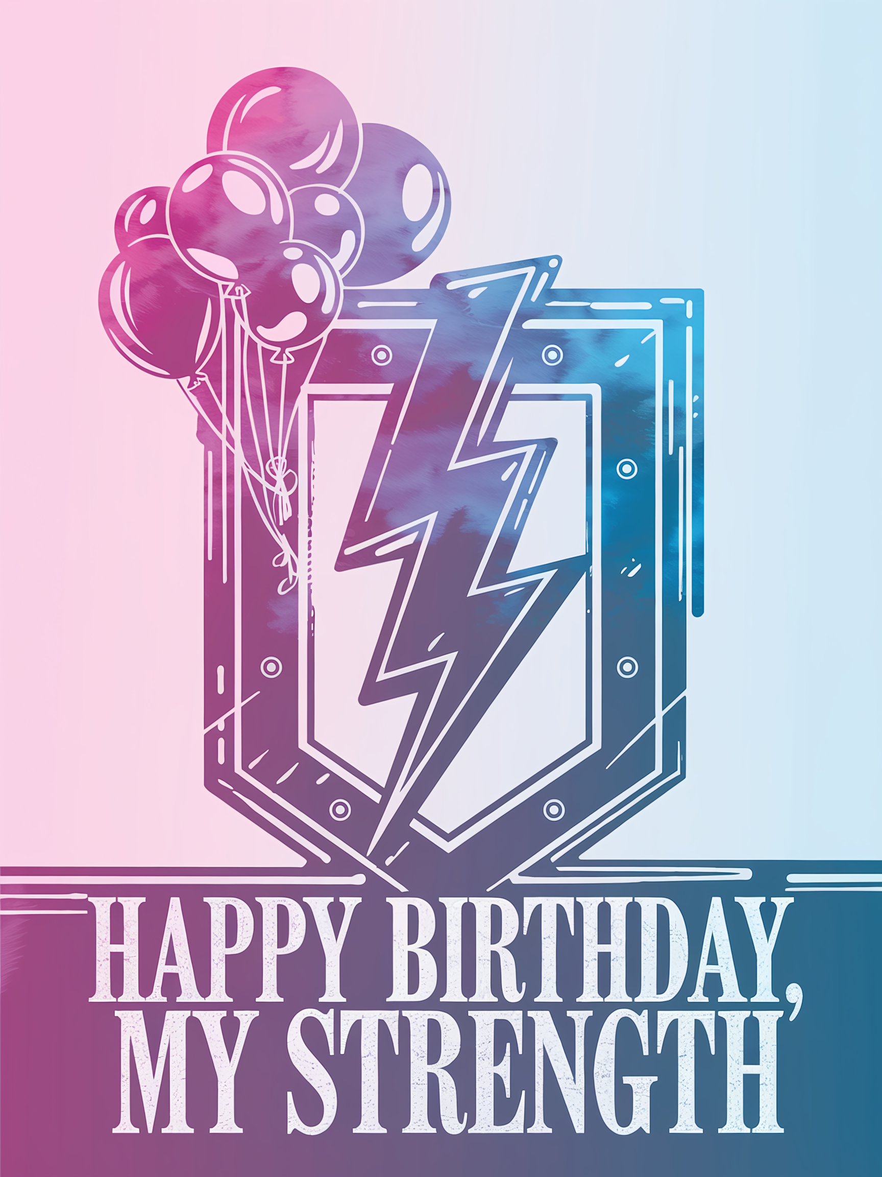 Free Download Happy Birthday Strength Watercolor Illustration