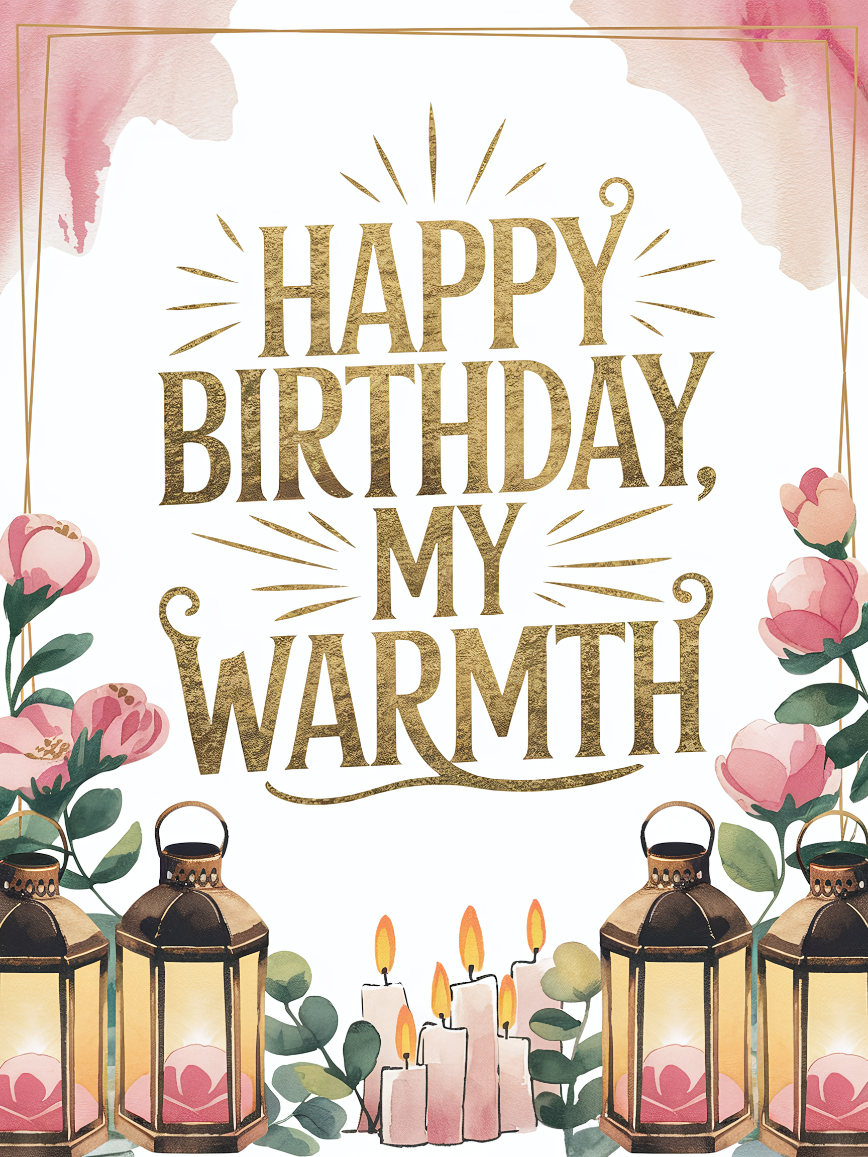 Free Download Happy Birthday Watercolor Illustration