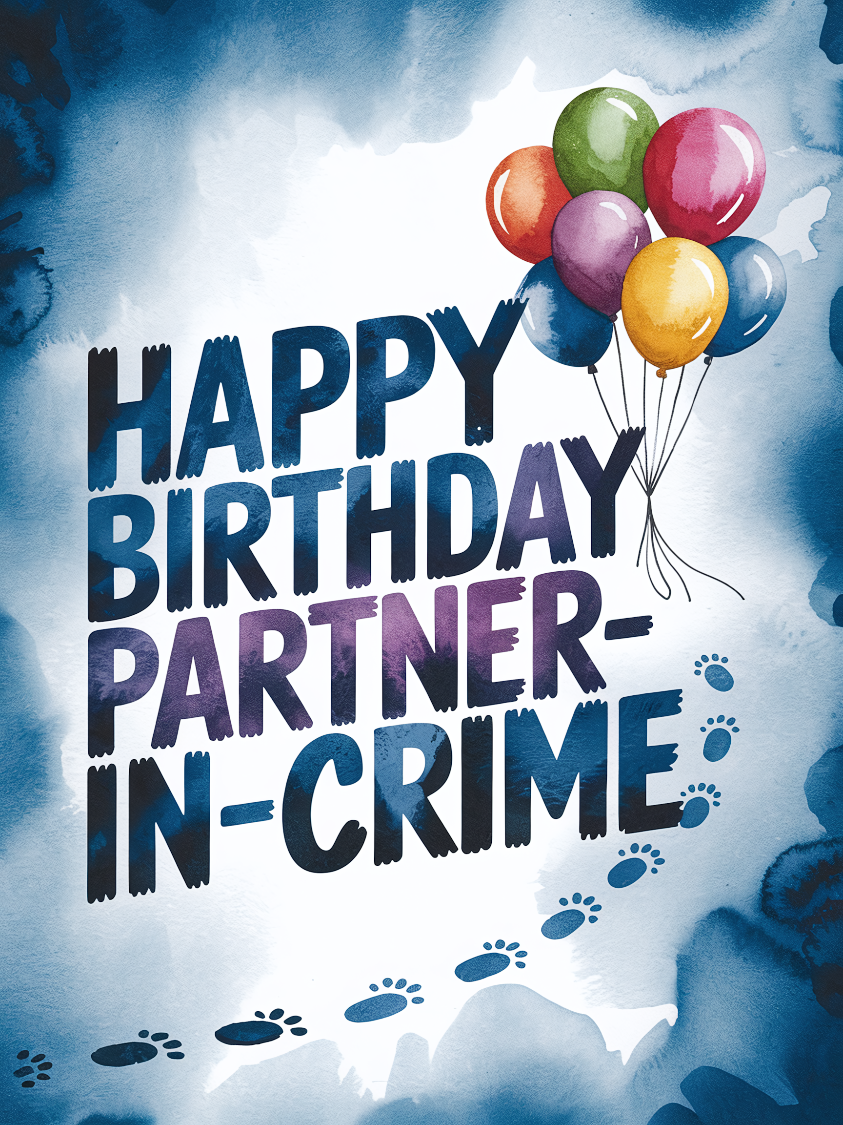 Free Download Happy Birthday Partner-In-Crime Greeting Card