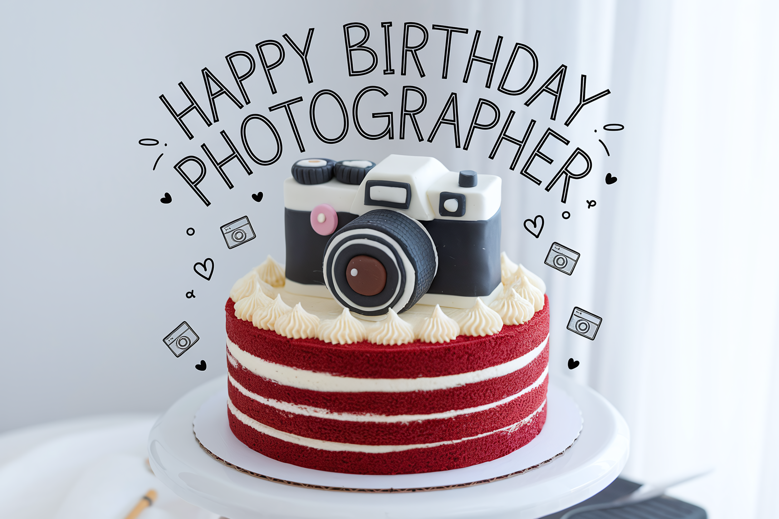 Free Download Happy Birthday Photographer Cake
