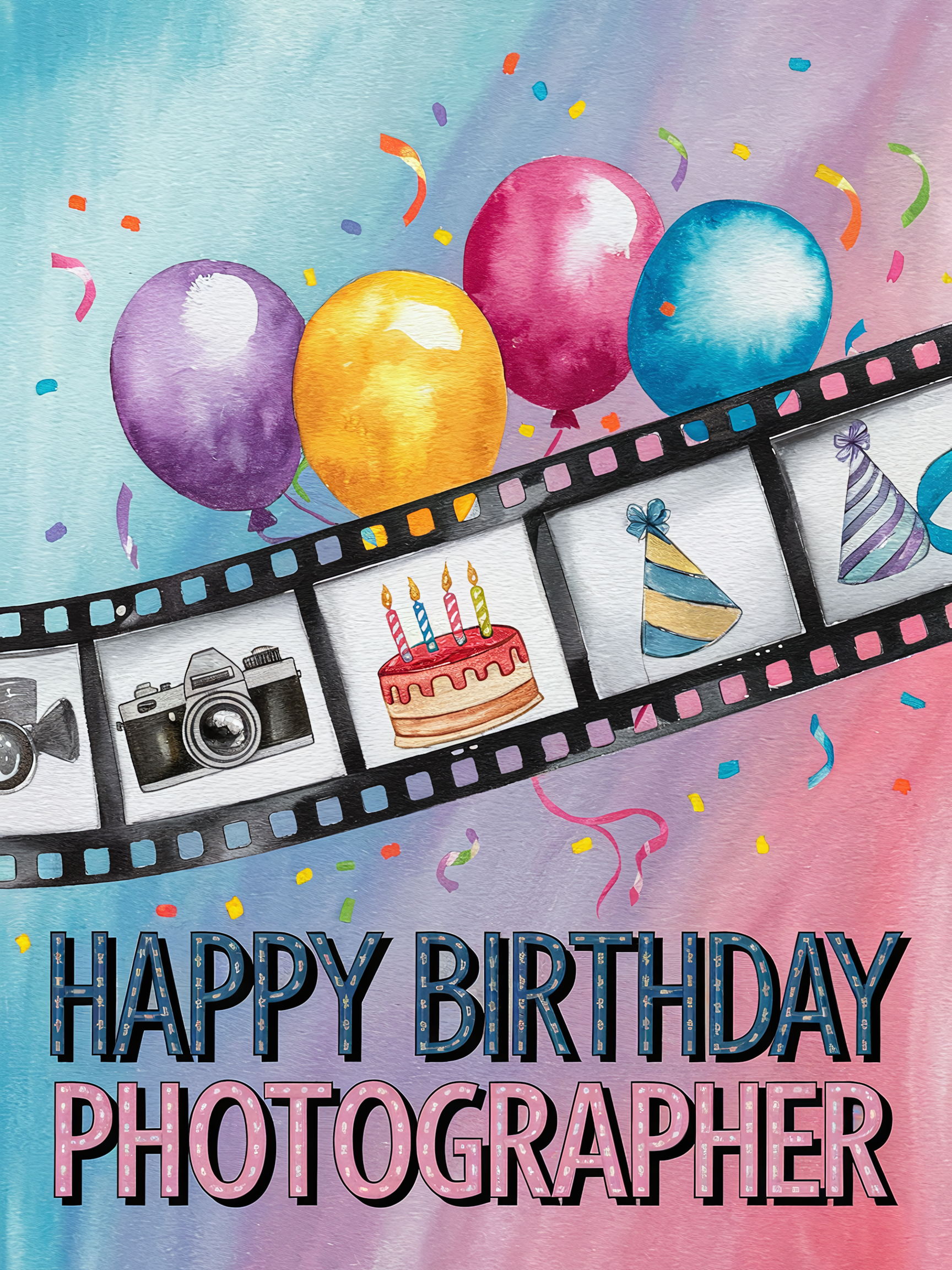 Free Download Happy Birthday Photographer Cake