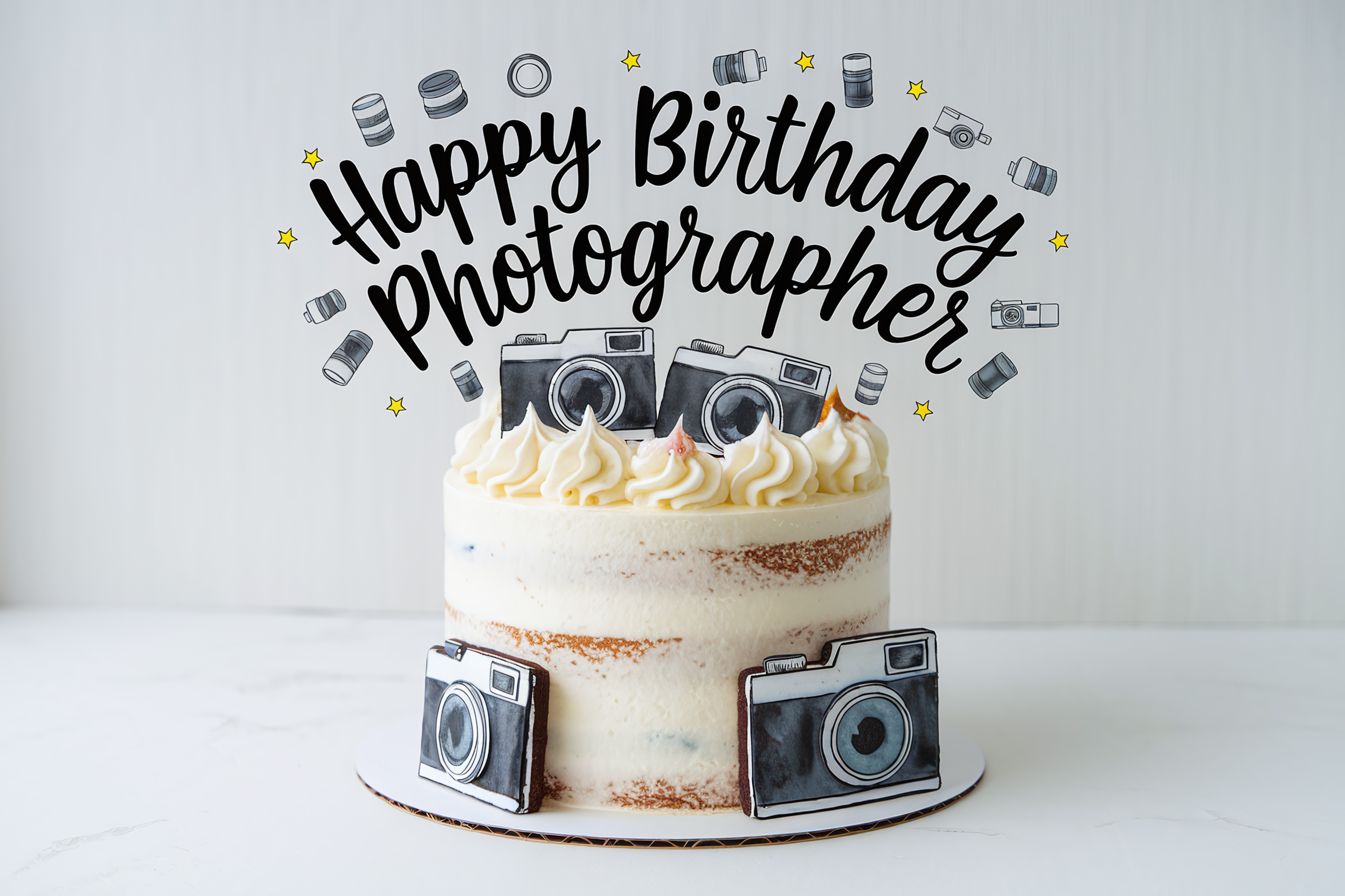 Free Download Happy Birthday Photographer Cake