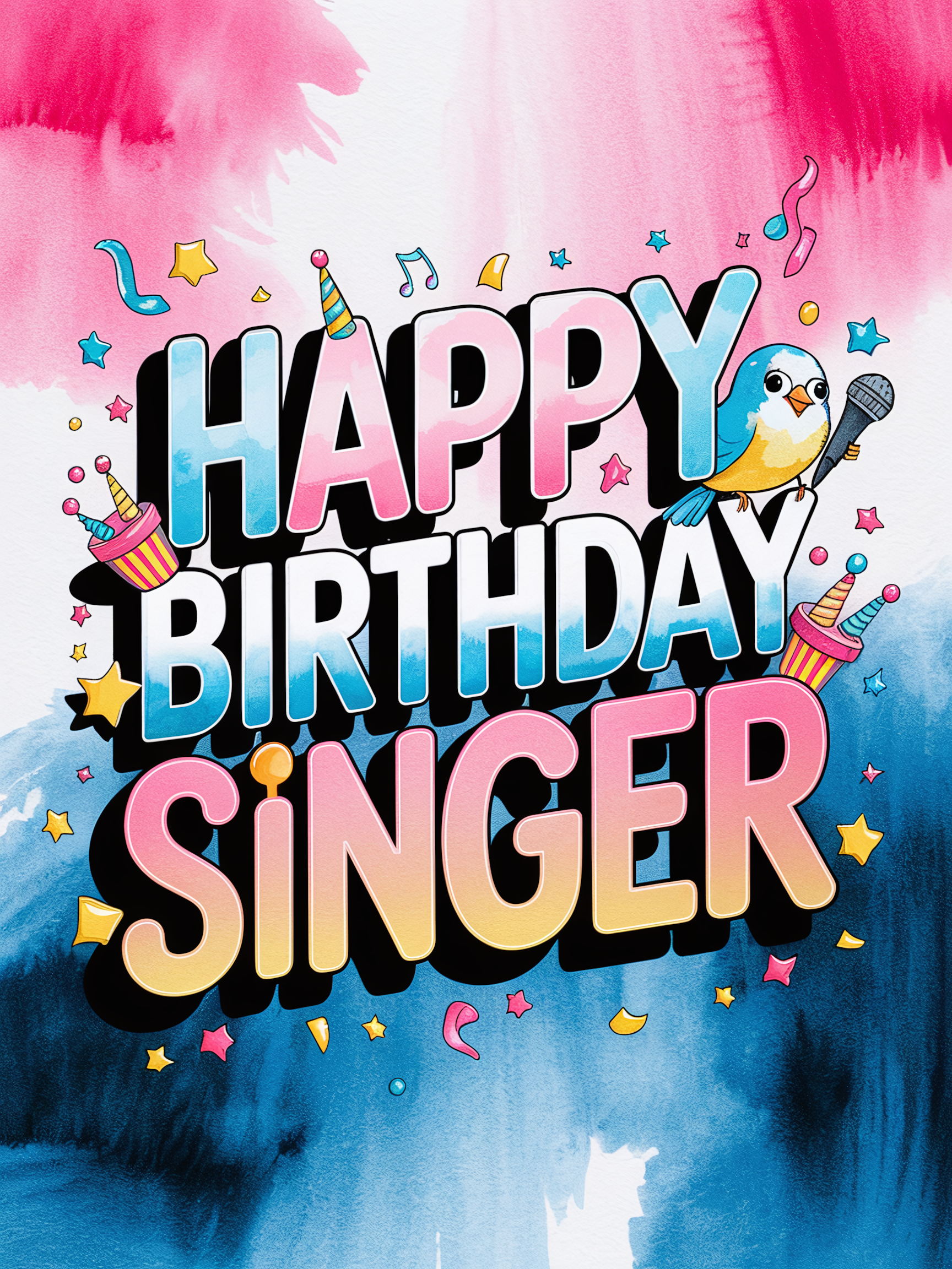 Celebrate a Singer’s Birthday With 18 Unique Watercolor Designs ...