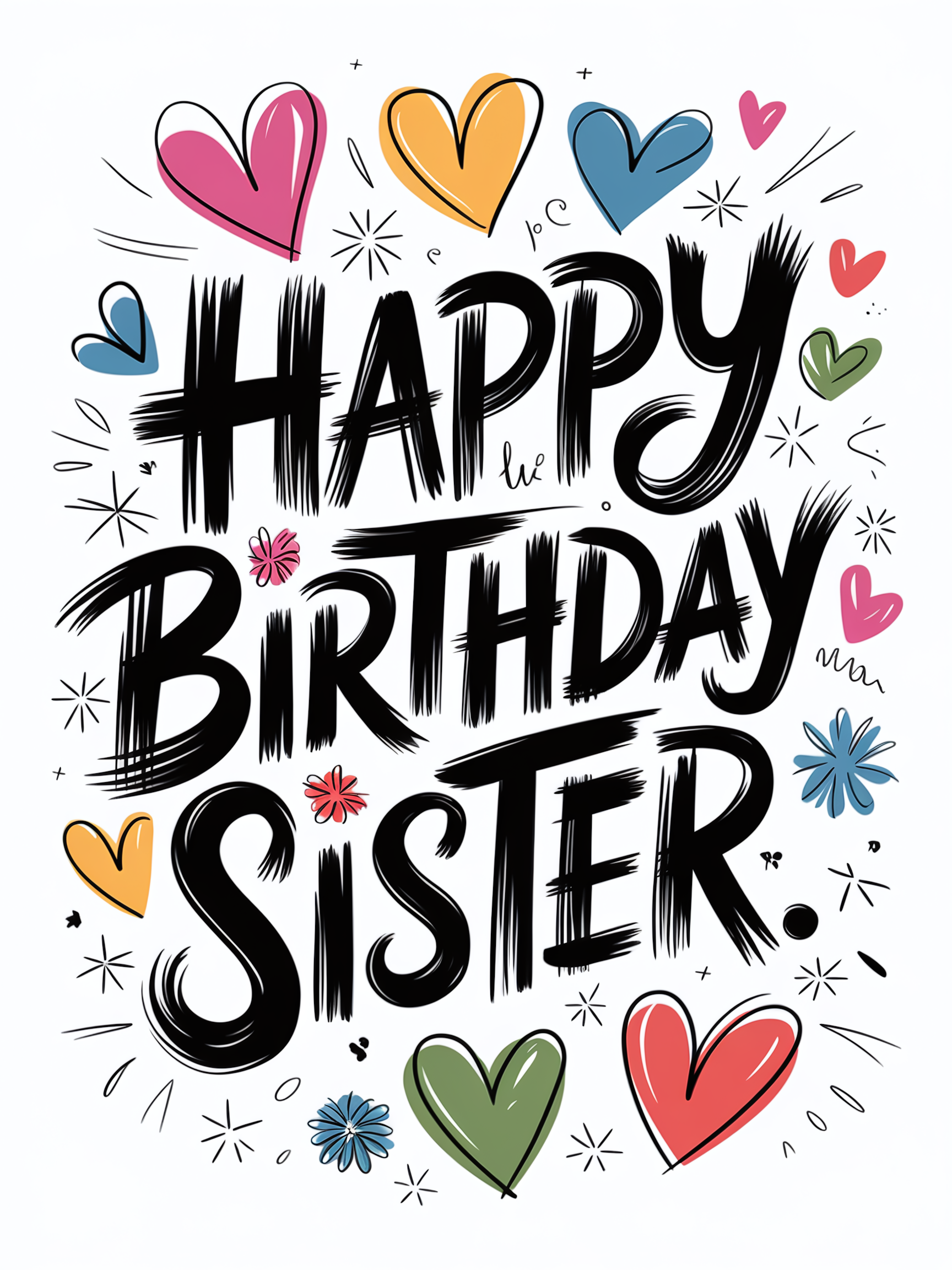 Free Download Happy Birthday Sister Card