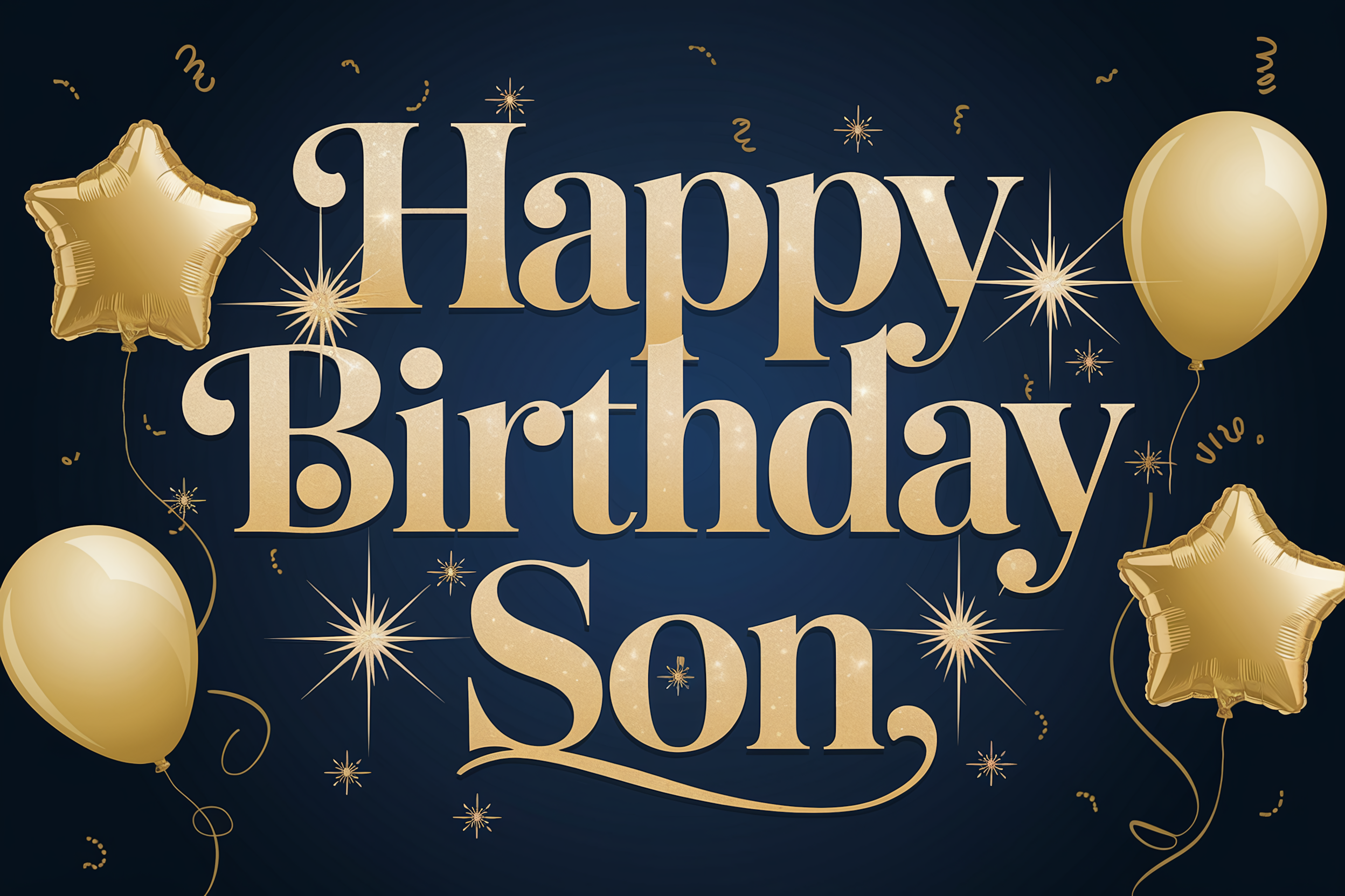 Free Download Happy Birthday Son Greeting Card