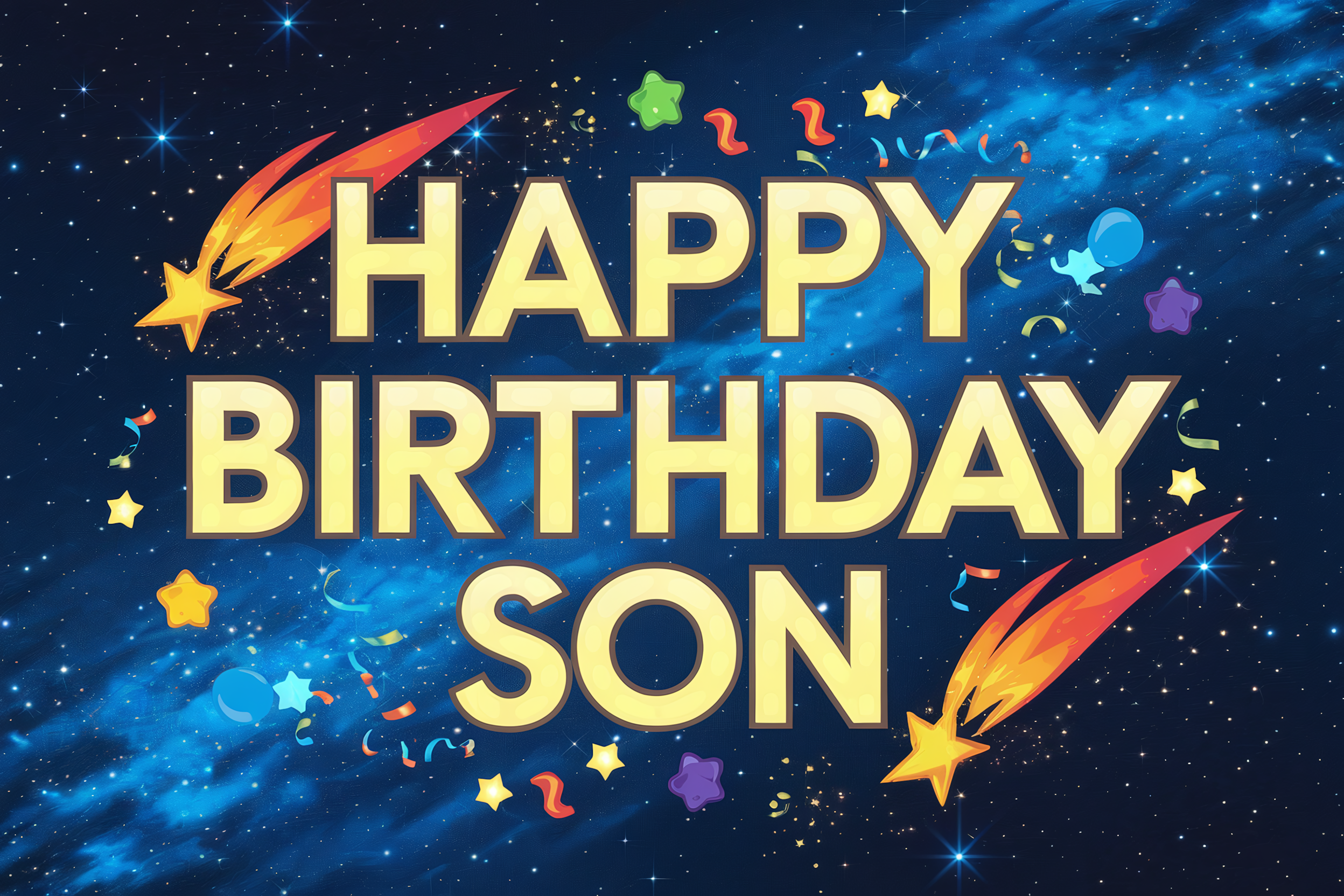 Free Download Happy Birthday Son Stars