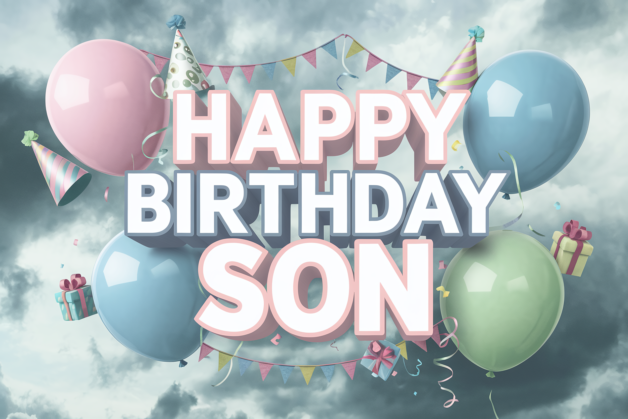Free Download Happy Birthday Son Balloons