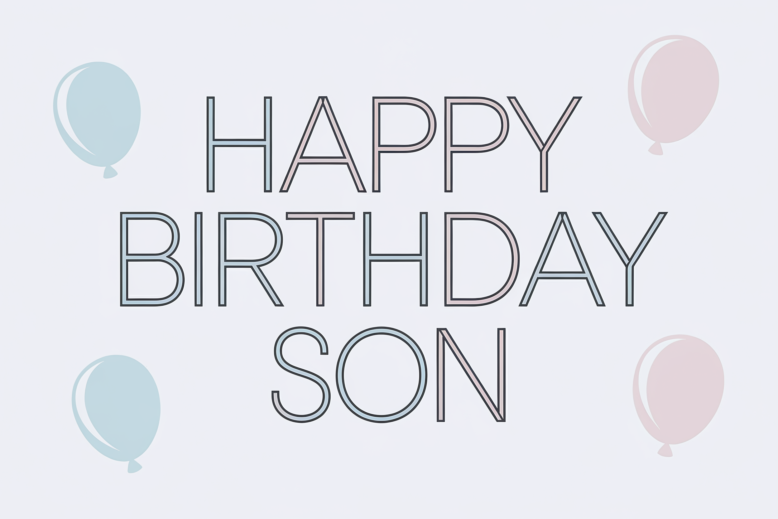 Free Download Happy Birthday Son 3D Text