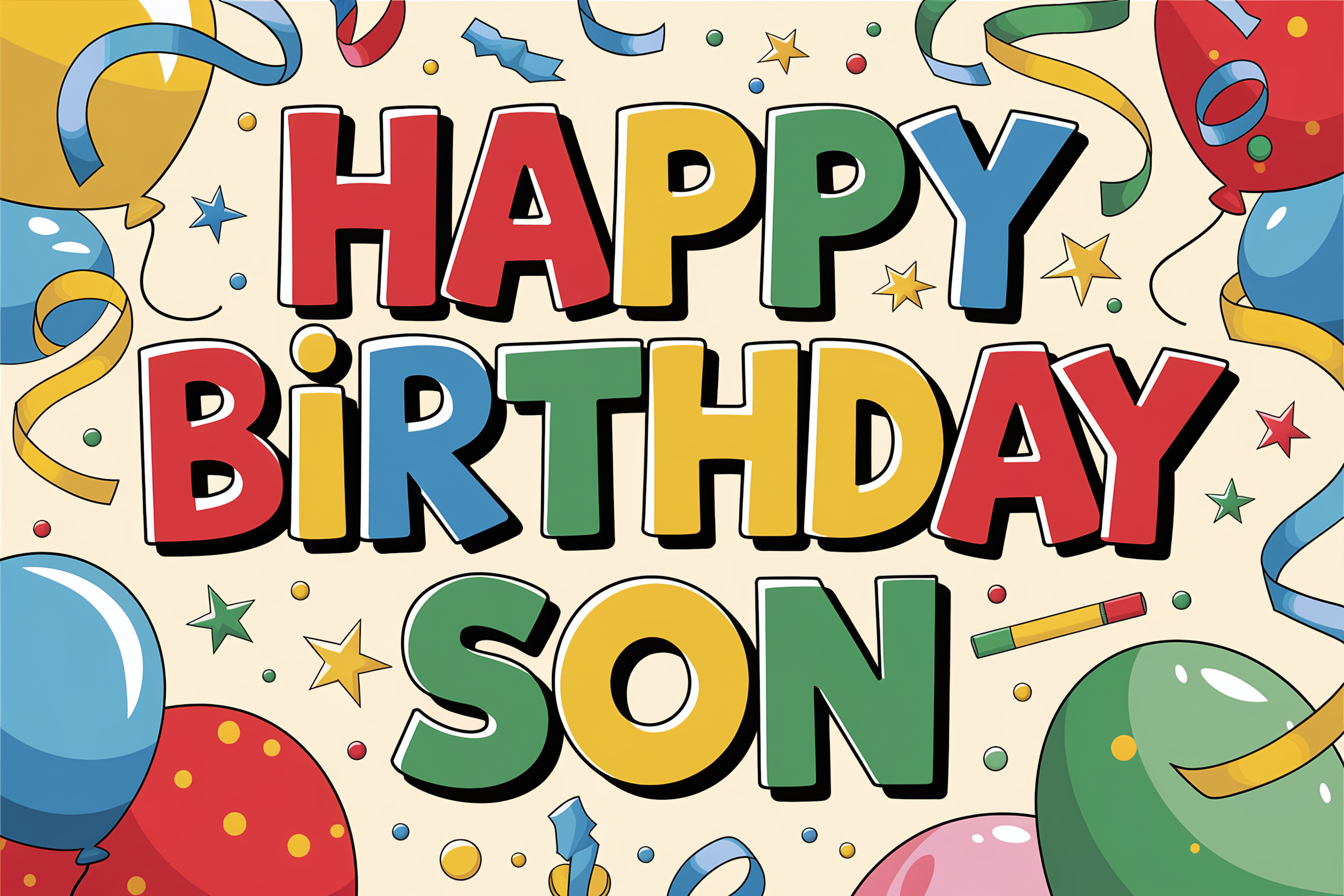 Free Download Happy Birthday Son Card